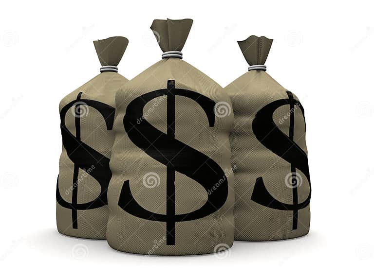 Money sacks stock illustration. Illustration of canvas - 2849599