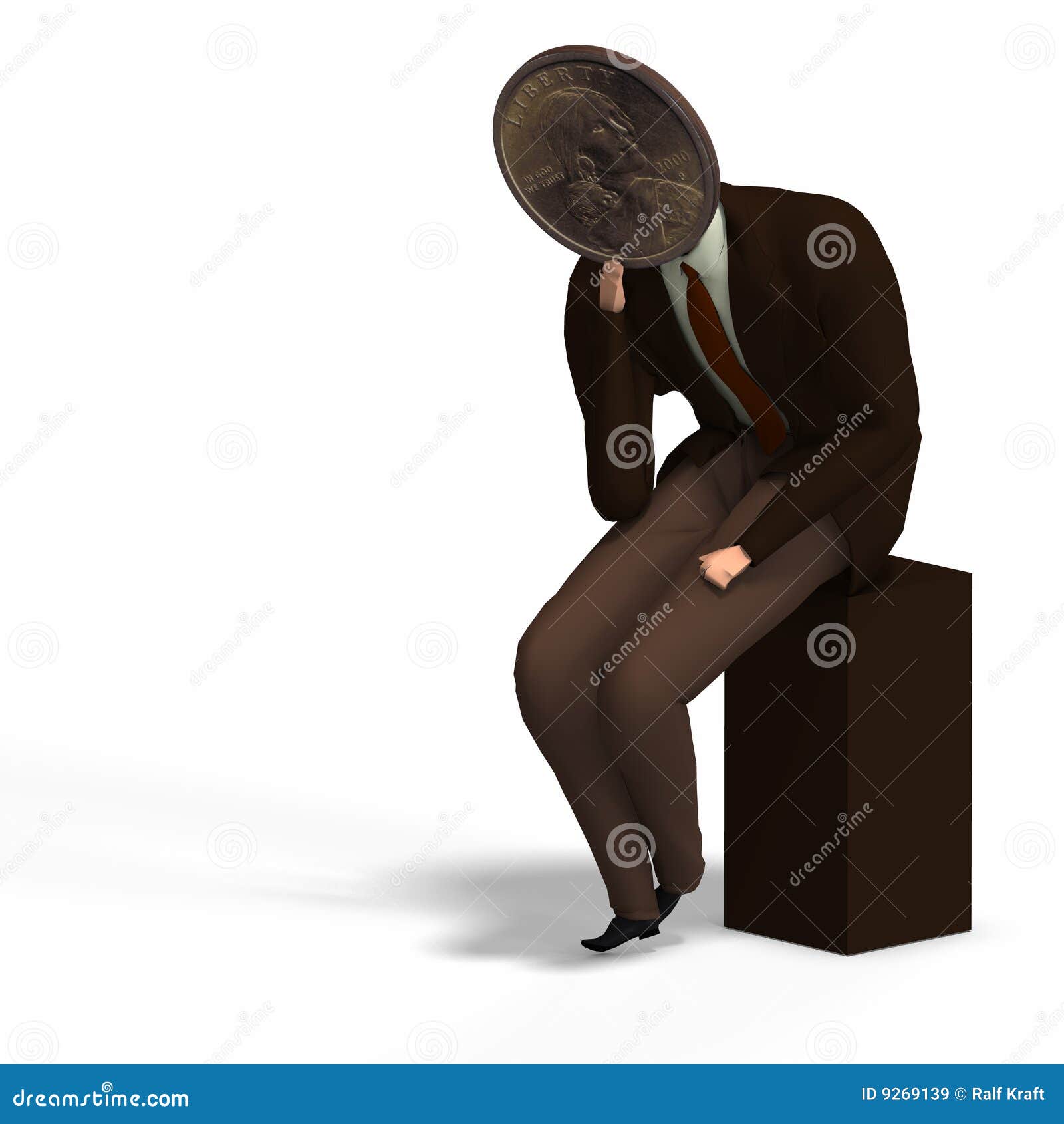 Money is sad stock illustration. Illustration of money - 9269139