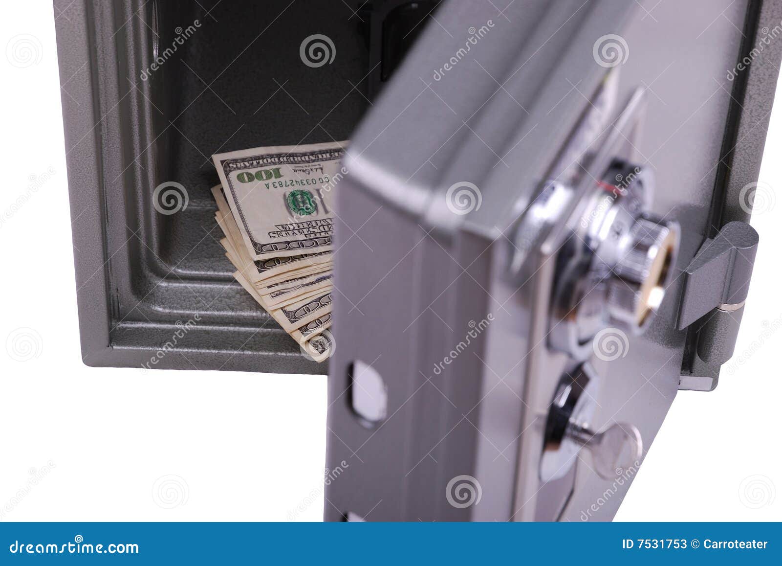 Money in the safe stock image. Image of cash, saving, bill - 7531753