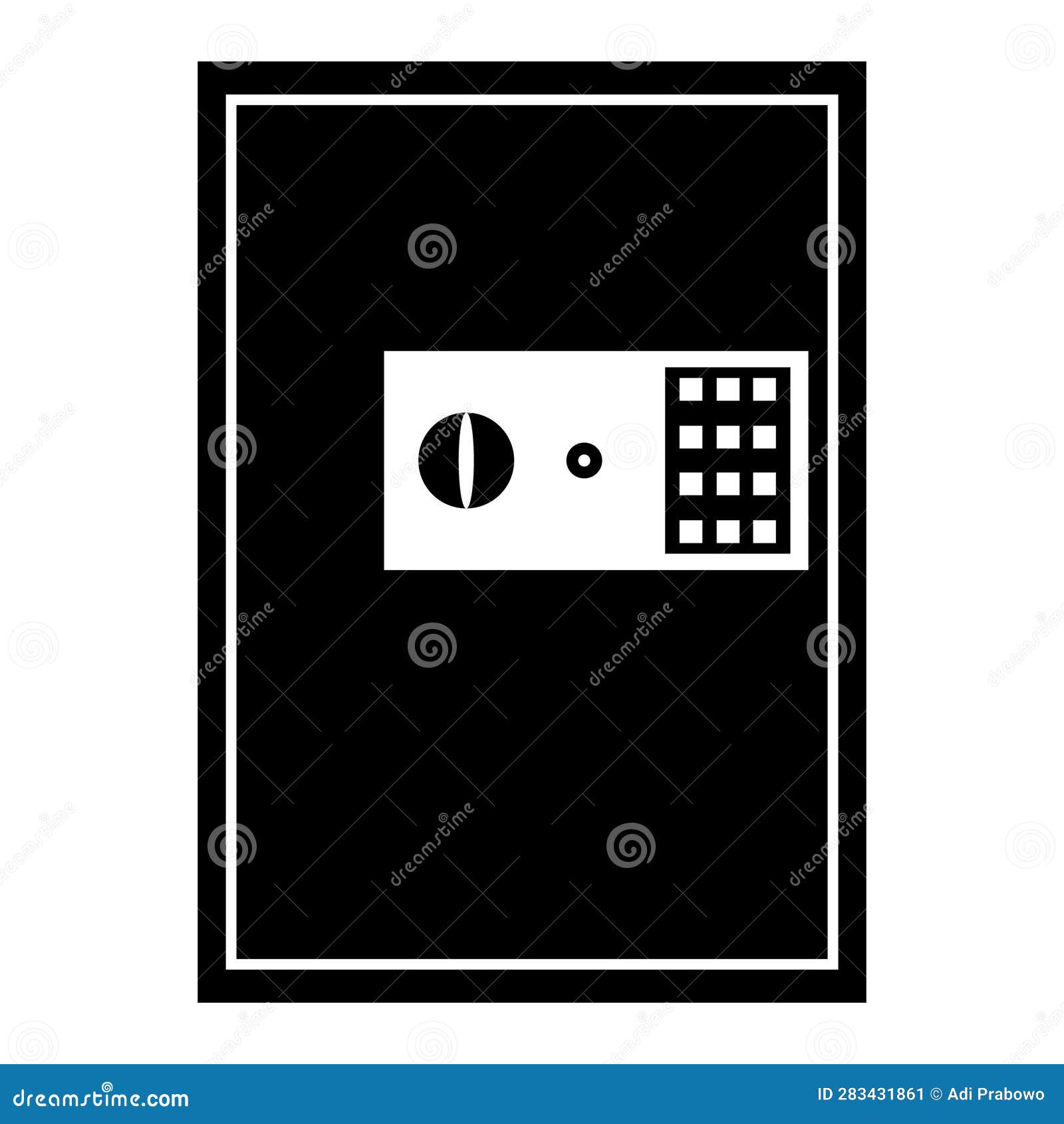 Money Safe Box Icon Logo Vector Design Stock Vector - Illustration of ...