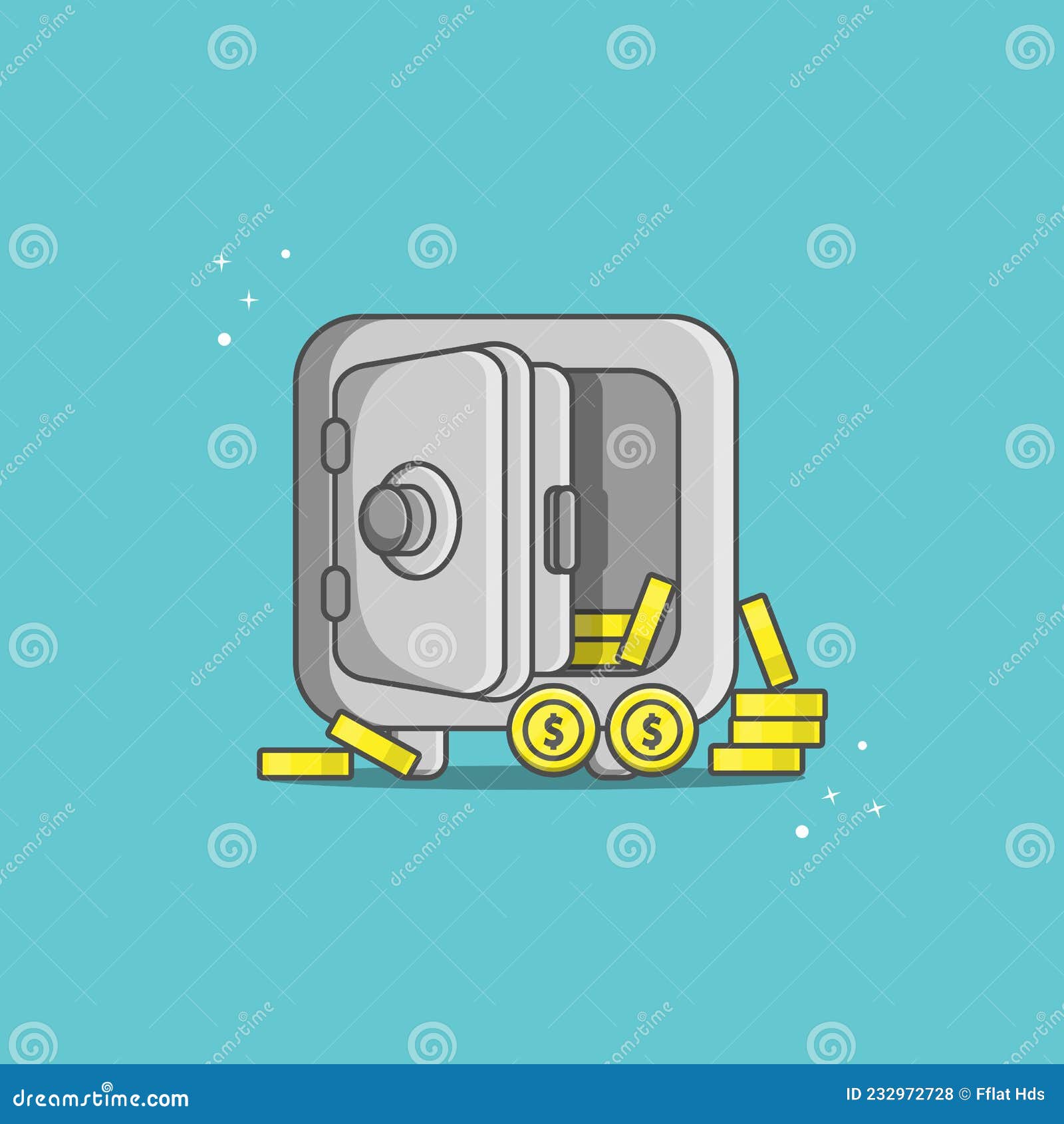 Money Safe Coin Illustration Stock Vector - Illustration of business ...