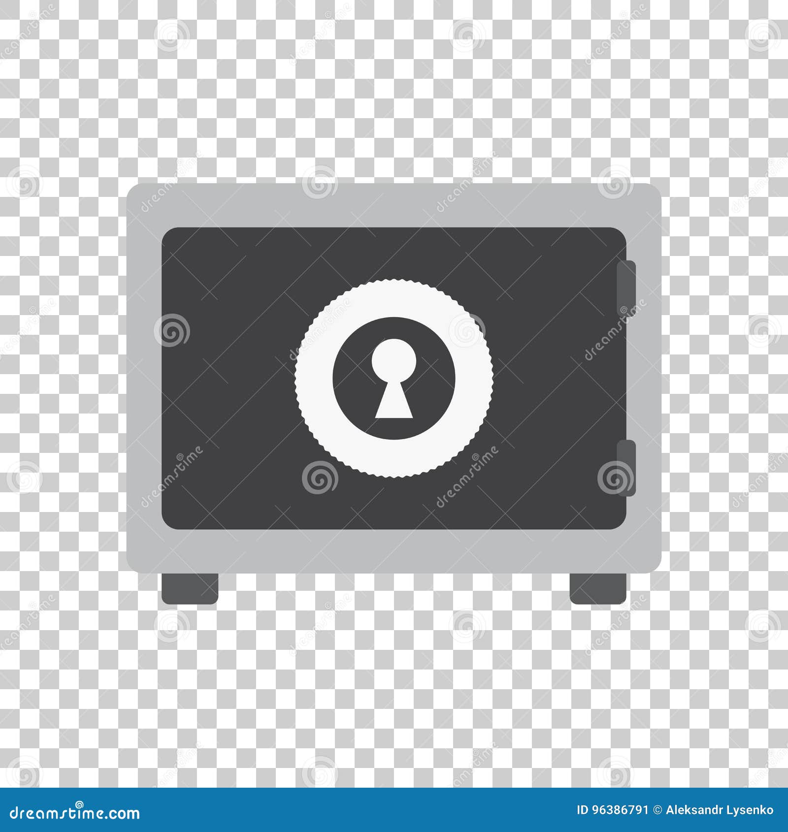 Money Safe Icon. Vector Illustration in Flat Style on Isolated B Stock ...