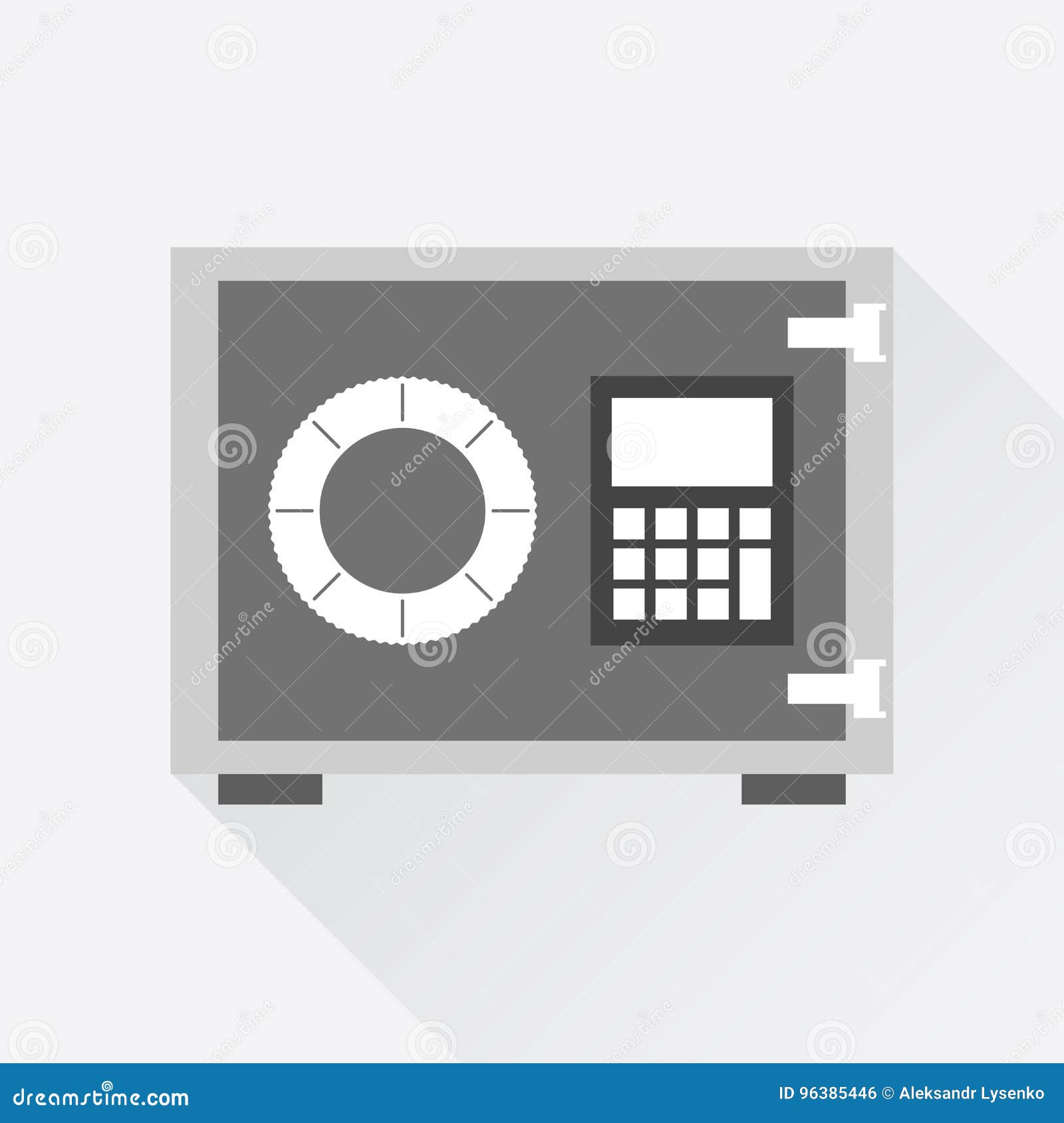 Money Safe Icon. Vector Illustration in Flat Style on White Back Stock ...
