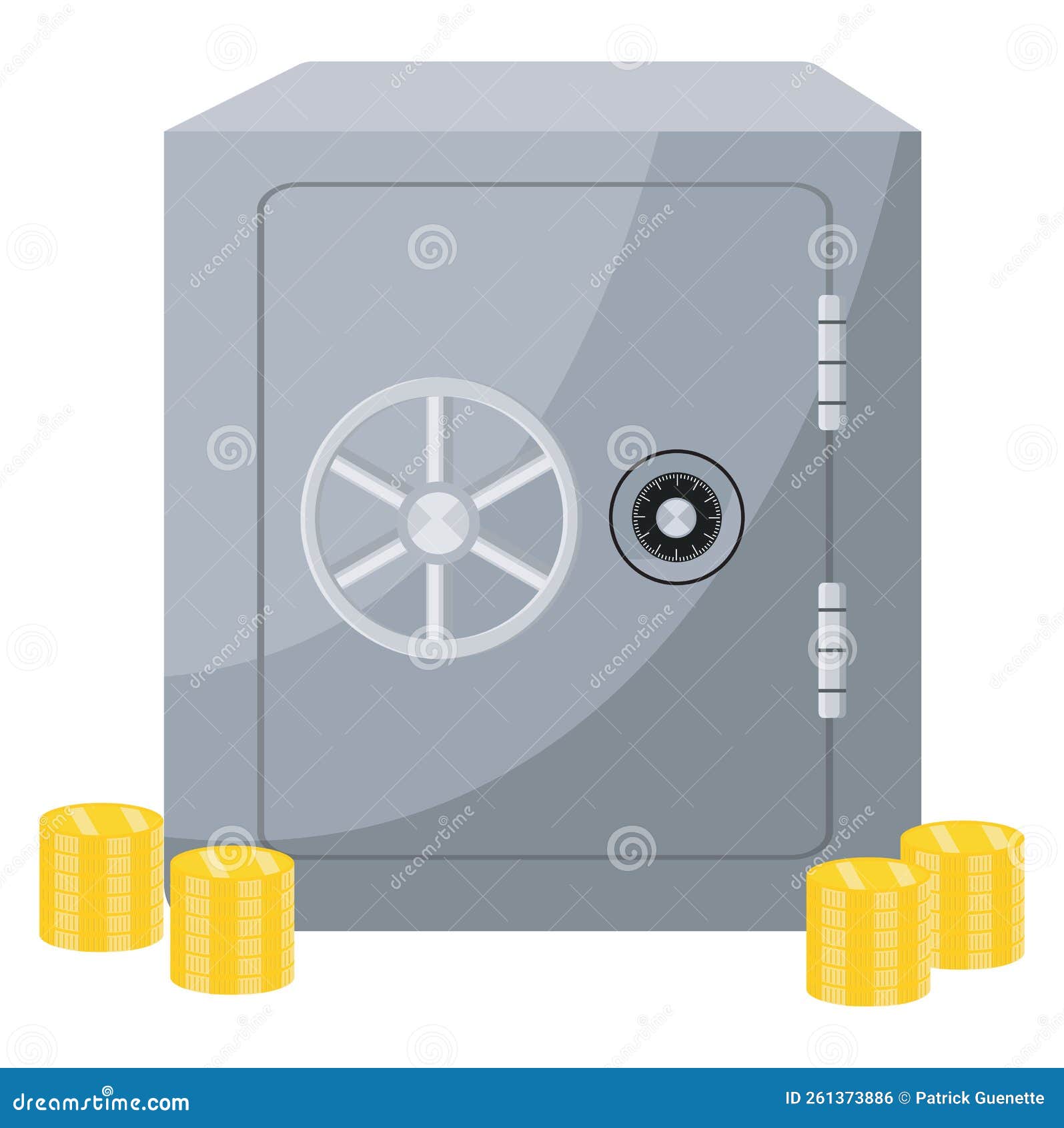 Money safe, icon stock vector. Illustration of secure - 261373886