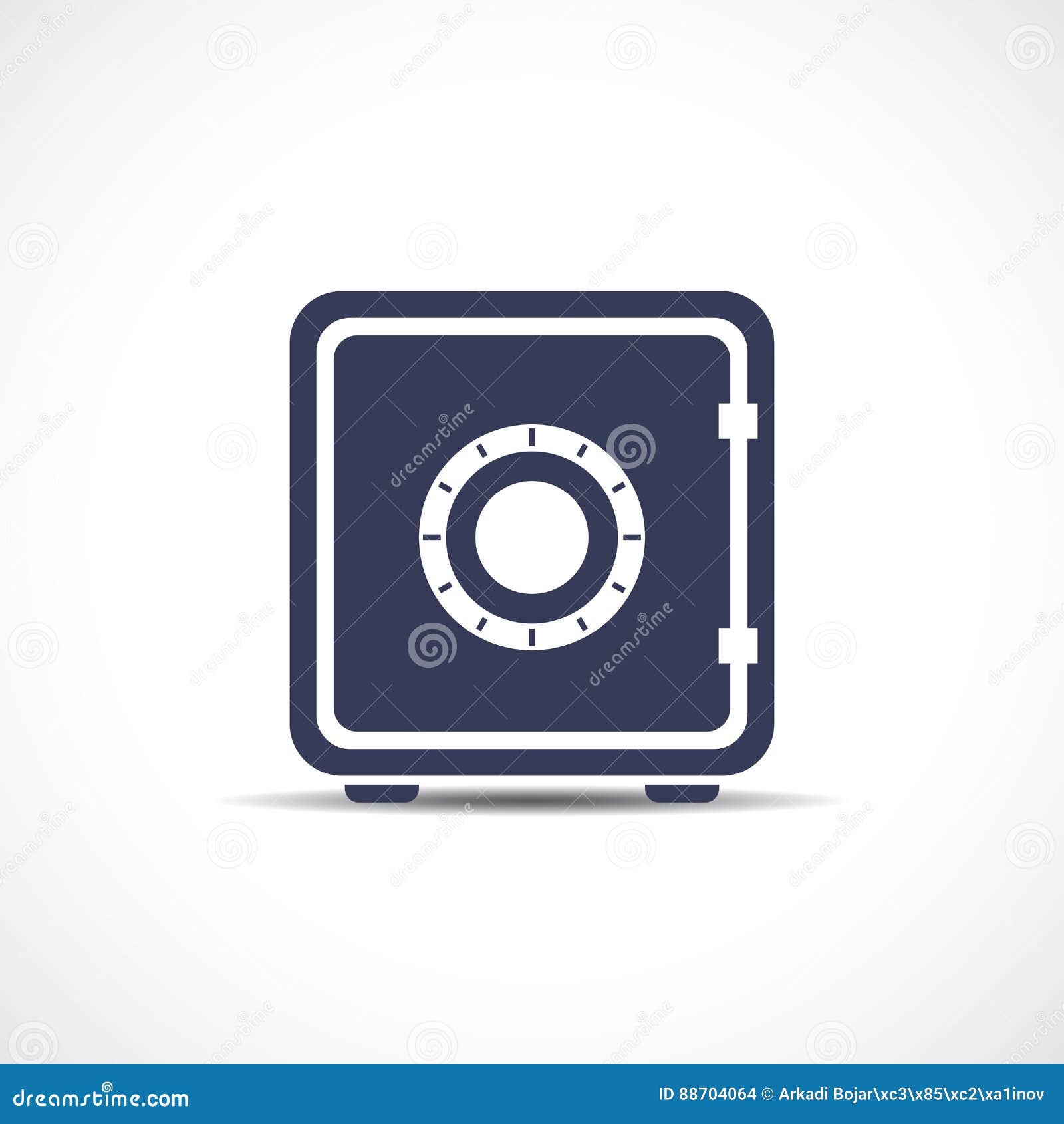 Money safe vector icon stock vector. Illustration of guarantee - 88704064