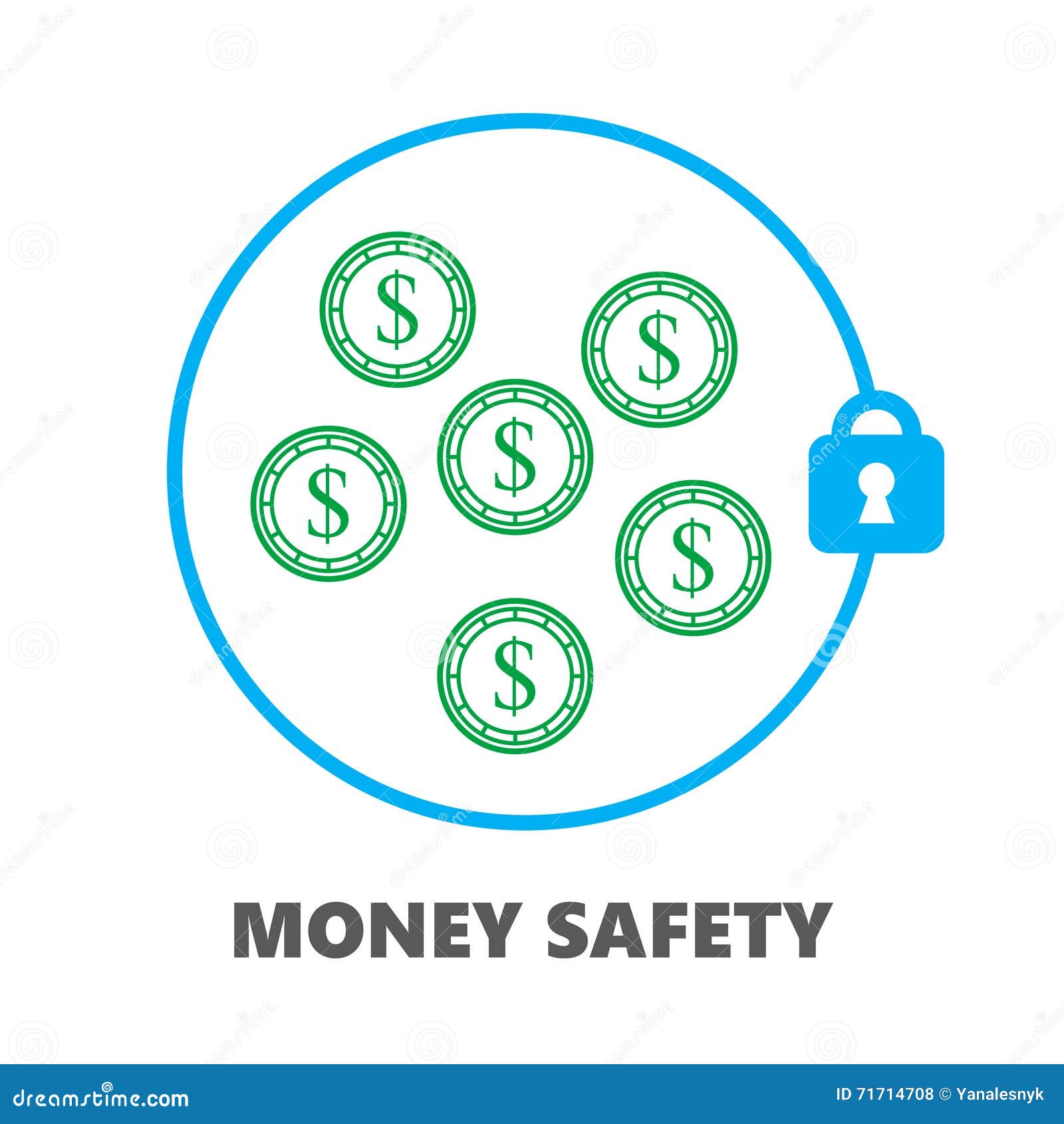 Money Safety, Isolated Vector Image Stock Vector - Illustration of ...