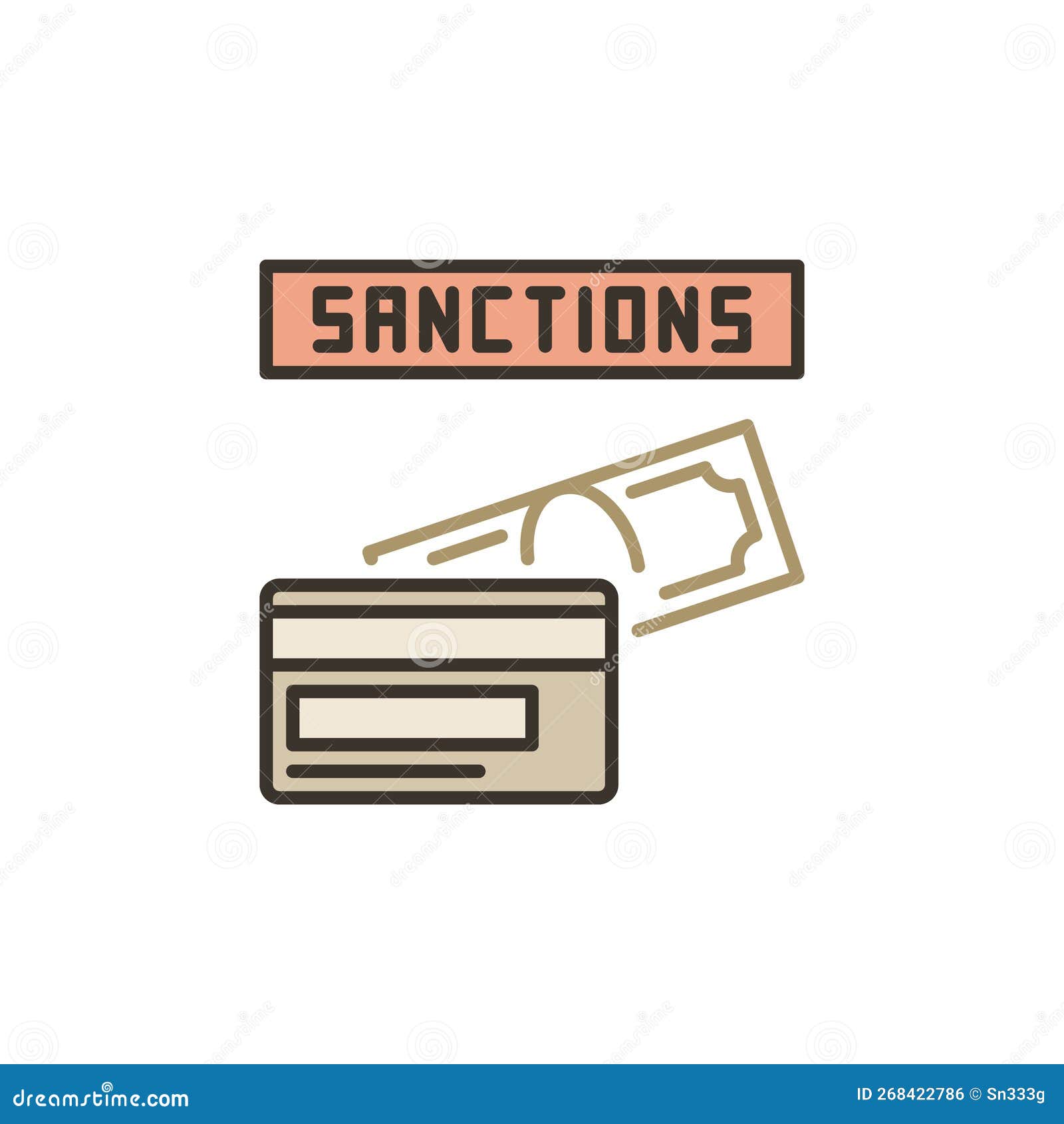 Money and Sanctions Vector Concept Colored Icon or Symbol Stock Vector ...