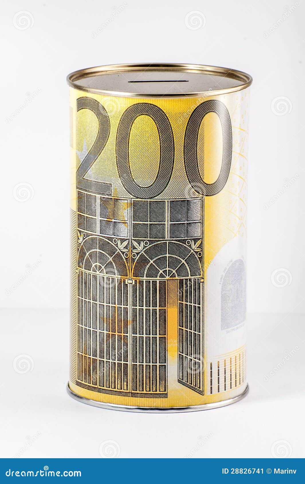 Money Saving Can with Euro Design Stock Image - Image of debt, economic ...