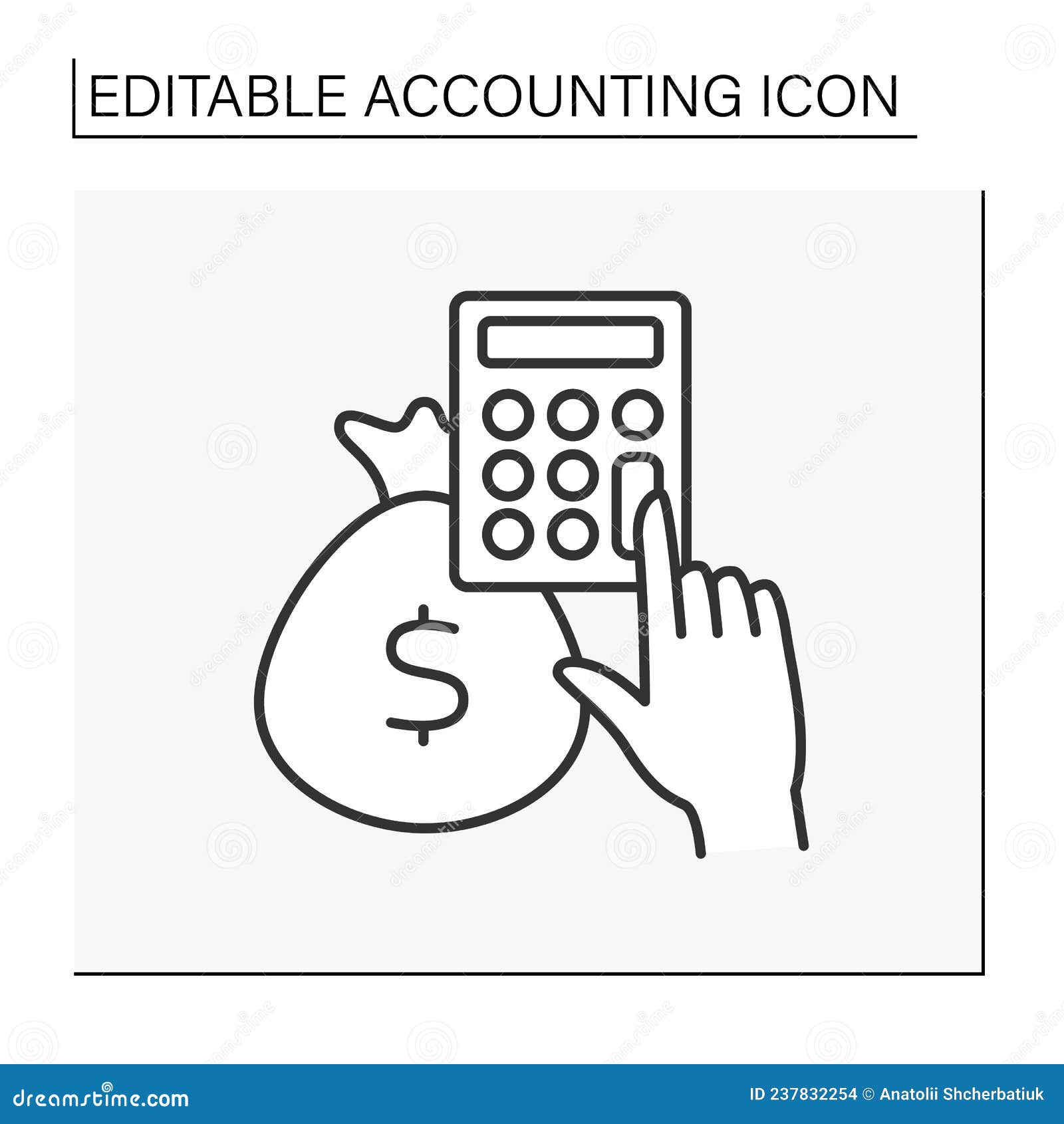 Money saving line icon stock vector. Illustration of working - 237832254
