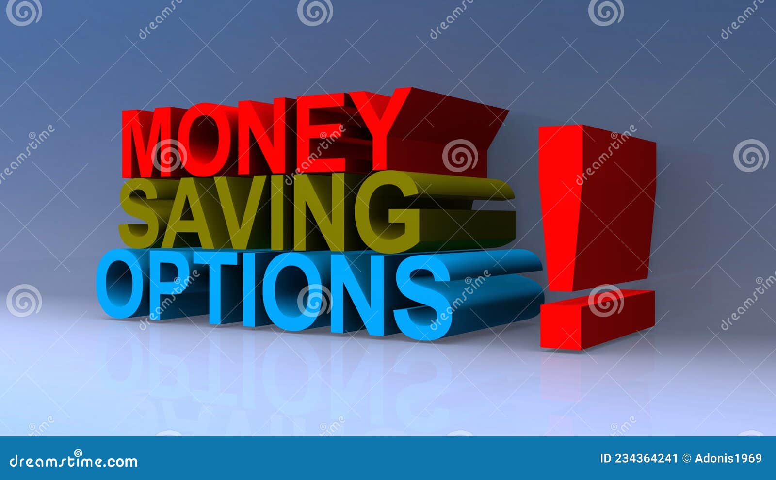 Money Saving Options on Blue Stock Illustration - Illustration of ...