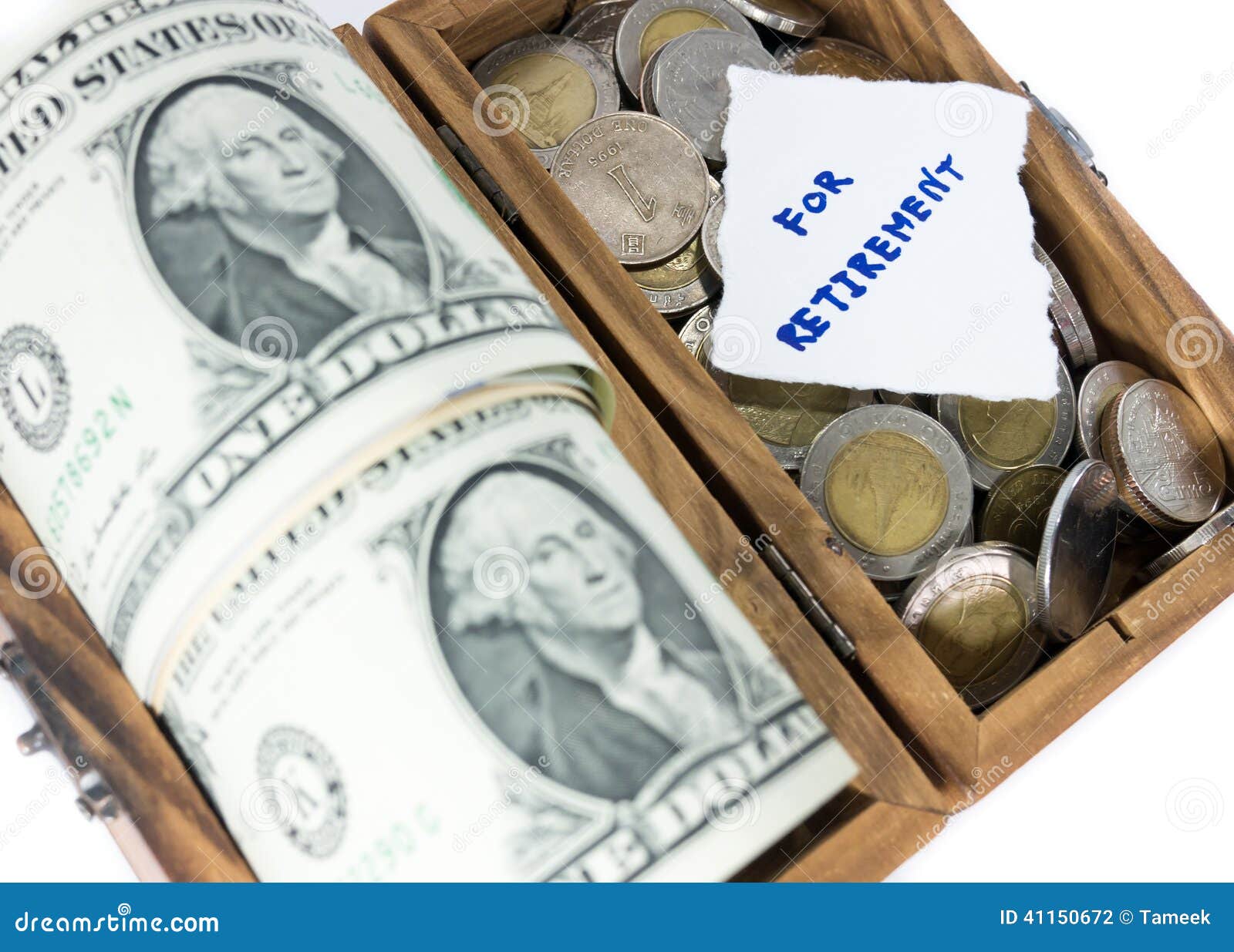 Money Saving for Retirement Stock Photo - Image of money, concept: 41150672 Money Saving for Retirement Stock Photo - Image of money, concept: 41150672