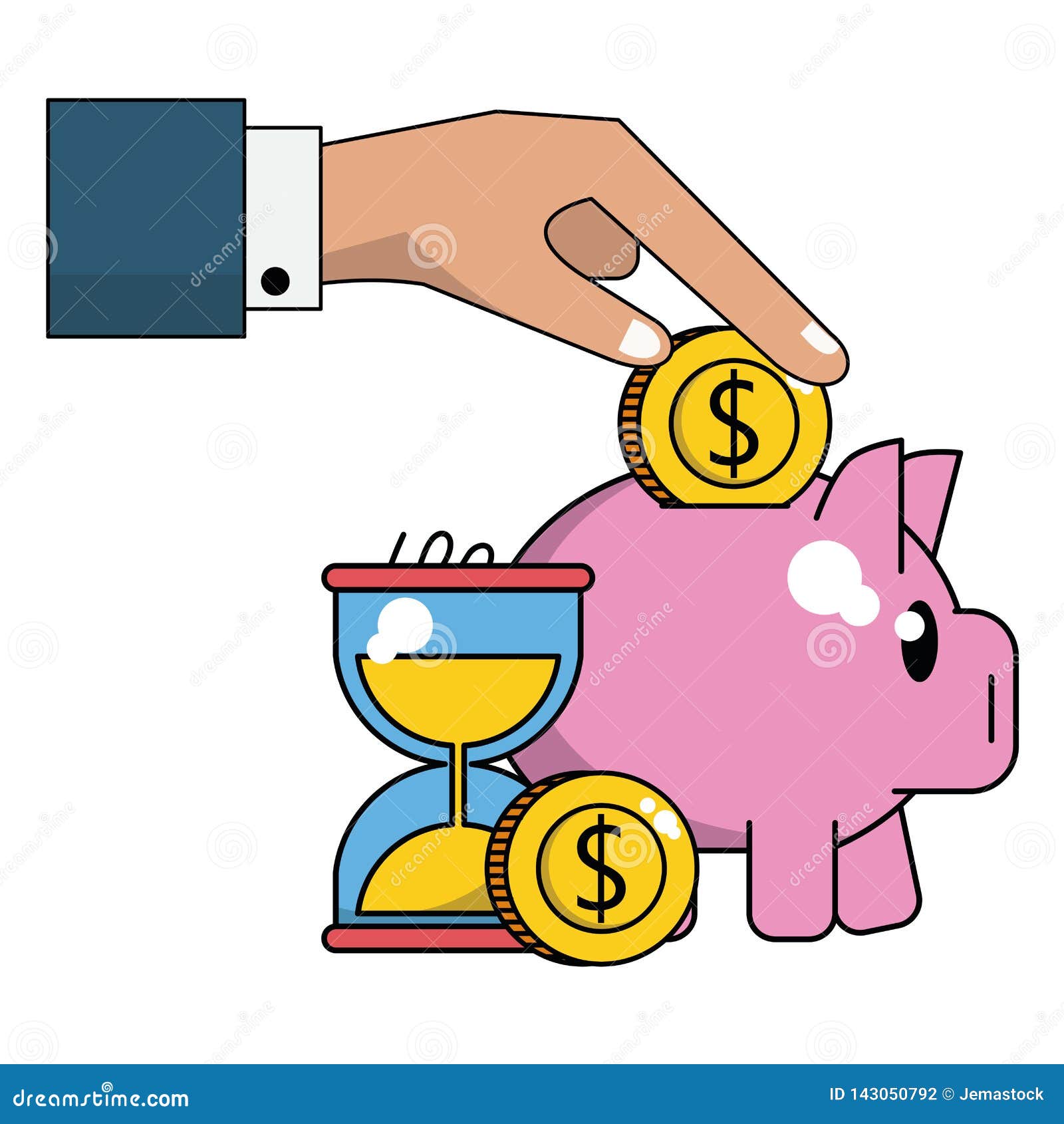 Money Savings Cartoon Stock Vector Illustration Of Currency 143050792