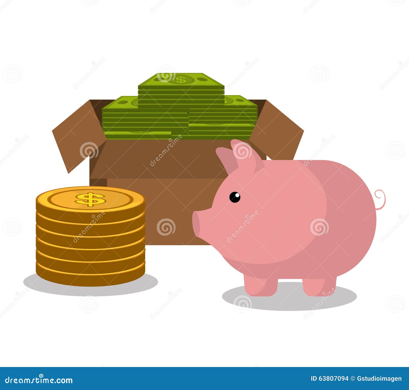 Money savings graphic stock illustration. Illustration of bank - 63807094