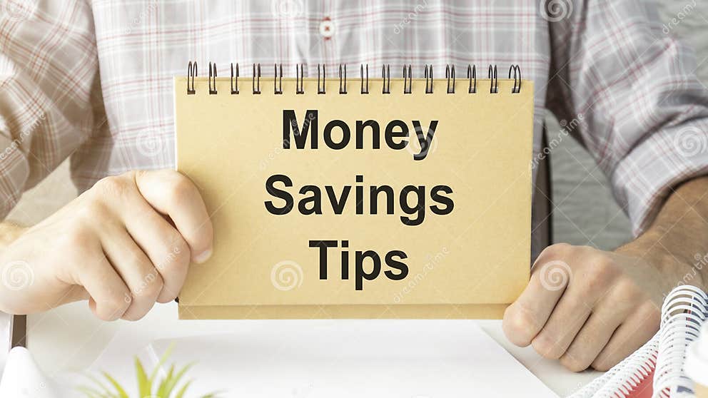 Money Savings Tips Write on Sticky Note with Stock Photo - Image of ...
