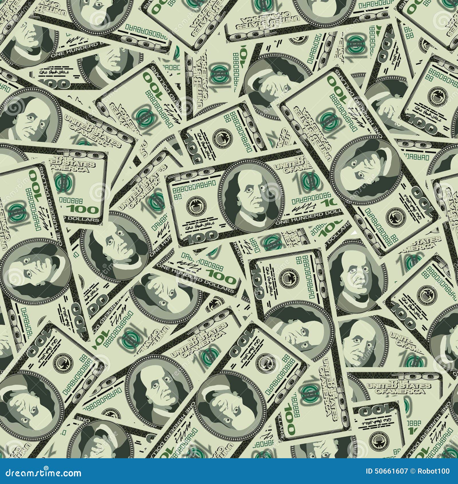 Money Seamless Background Texture Pattern Dollar Banknotes Stock Vector ...