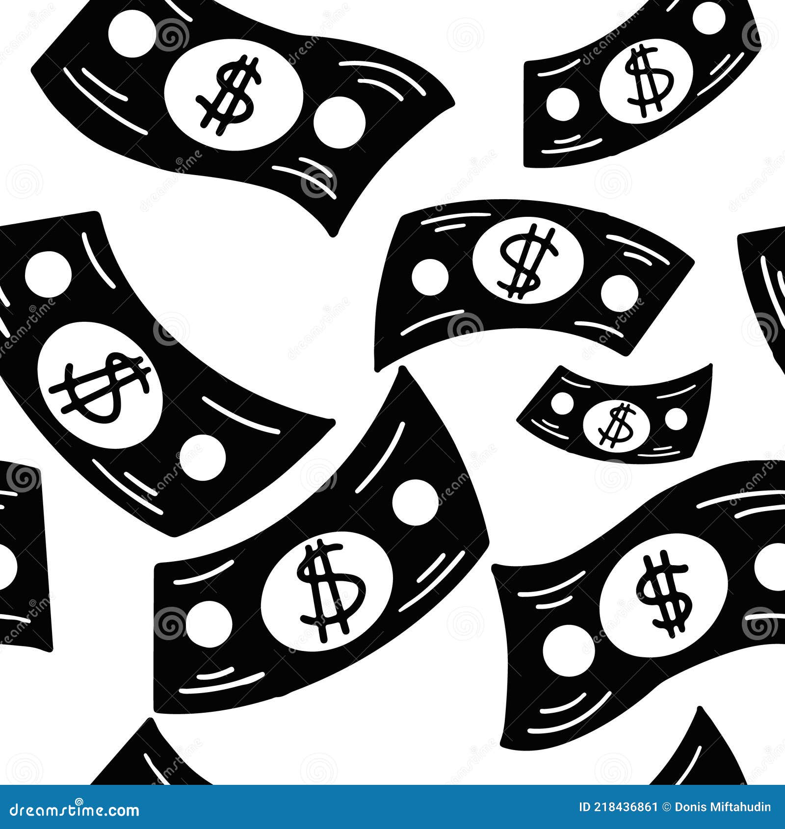 Money Seamless Pattern stock vector. Illustration of background - 218436861