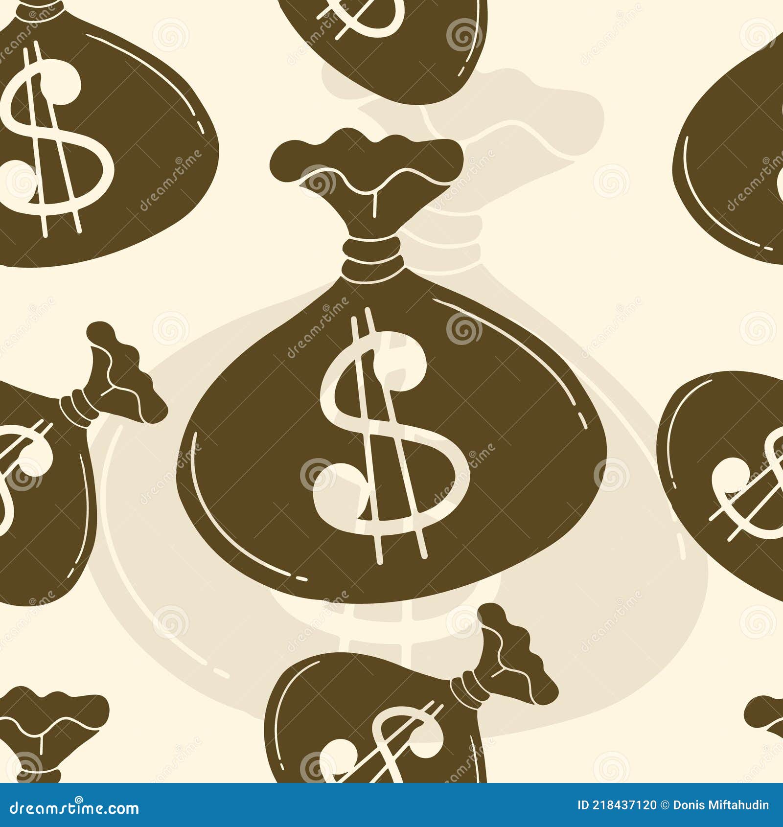 Money Seamless Pattern stock vector. Illustration of cash - 218437120