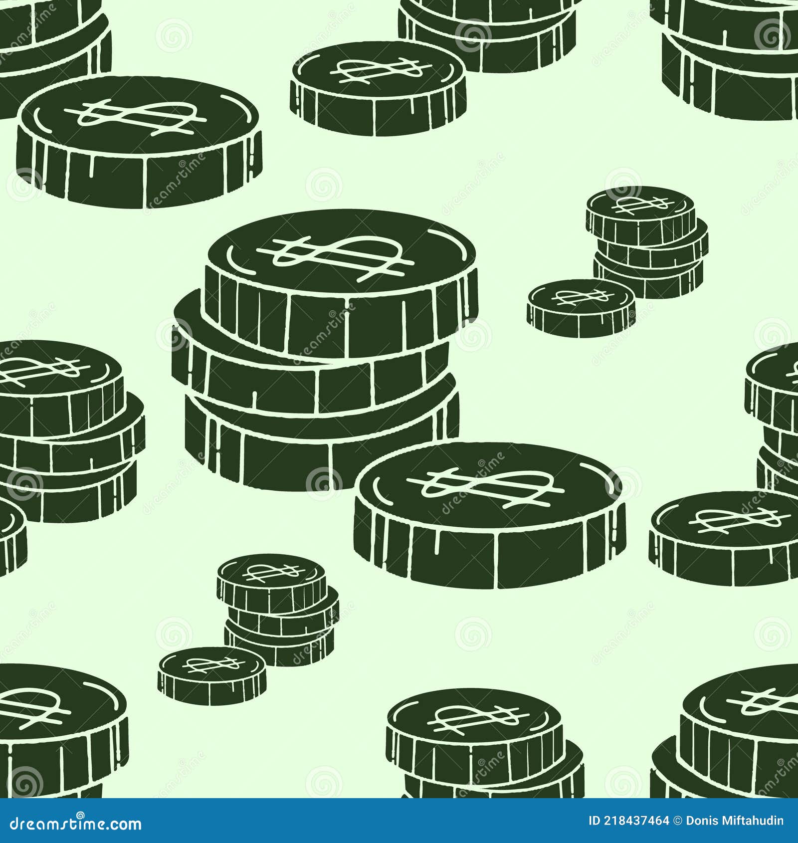 Money Seamless Pattern stock vector. Illustration of paper - 218437464