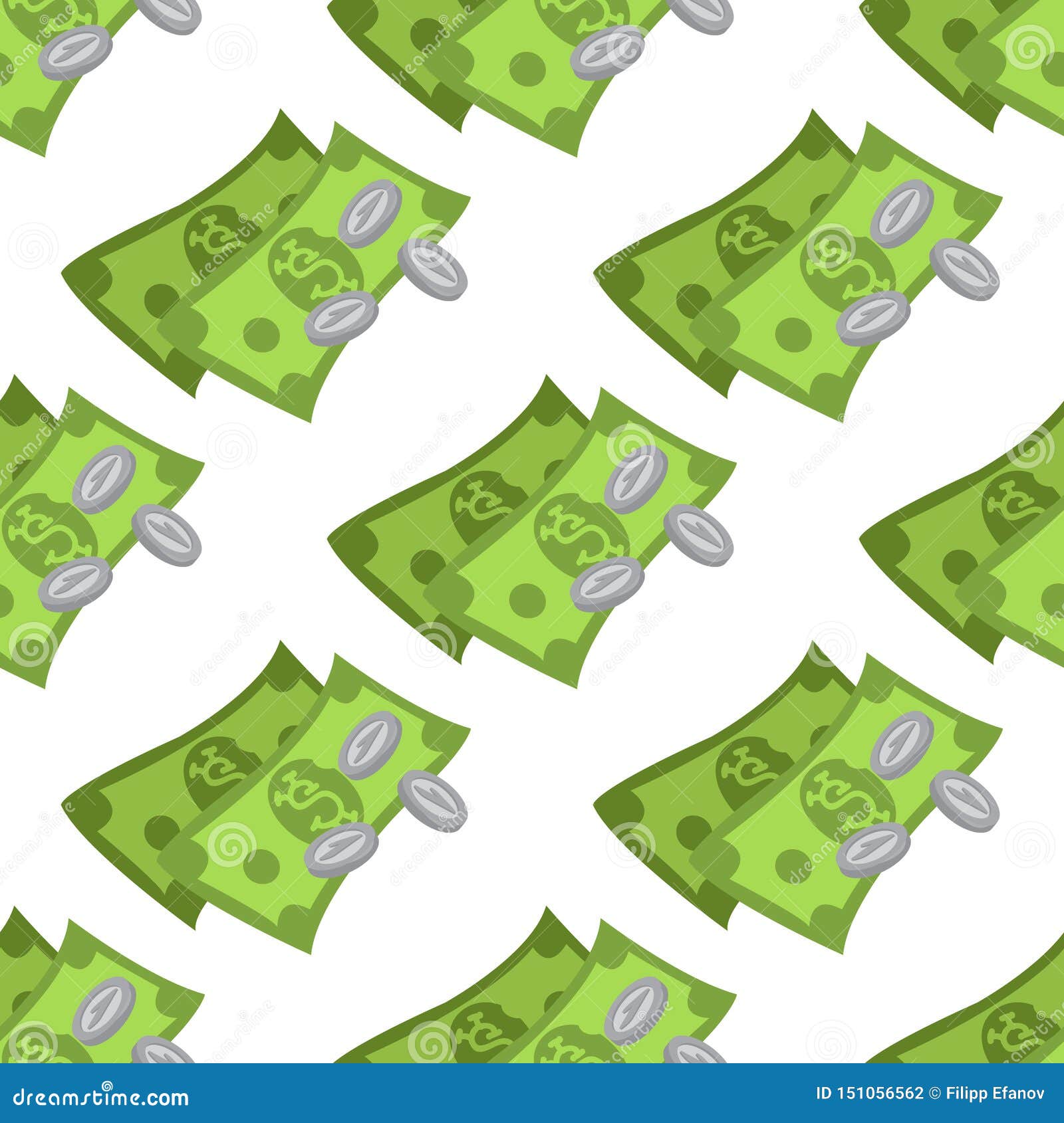 Money Seamless Pattern on a White Background for Design Surface Stock ...