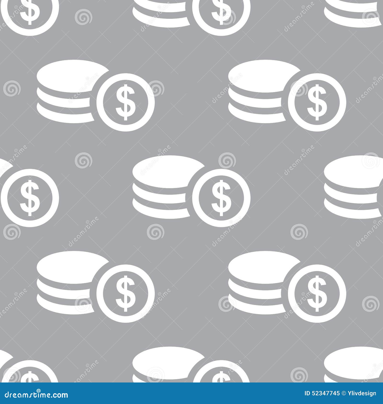 Money seamless pattern stock vector. Illustration of coin - 52347745