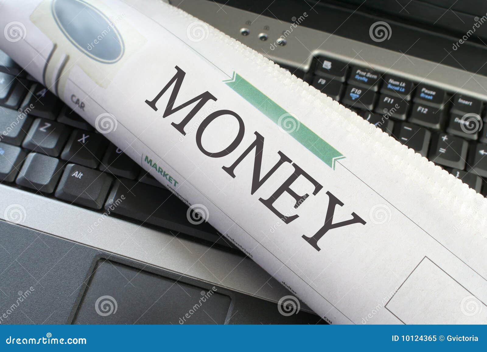 Money section of Newspaper stock image. Image of news - 10124365