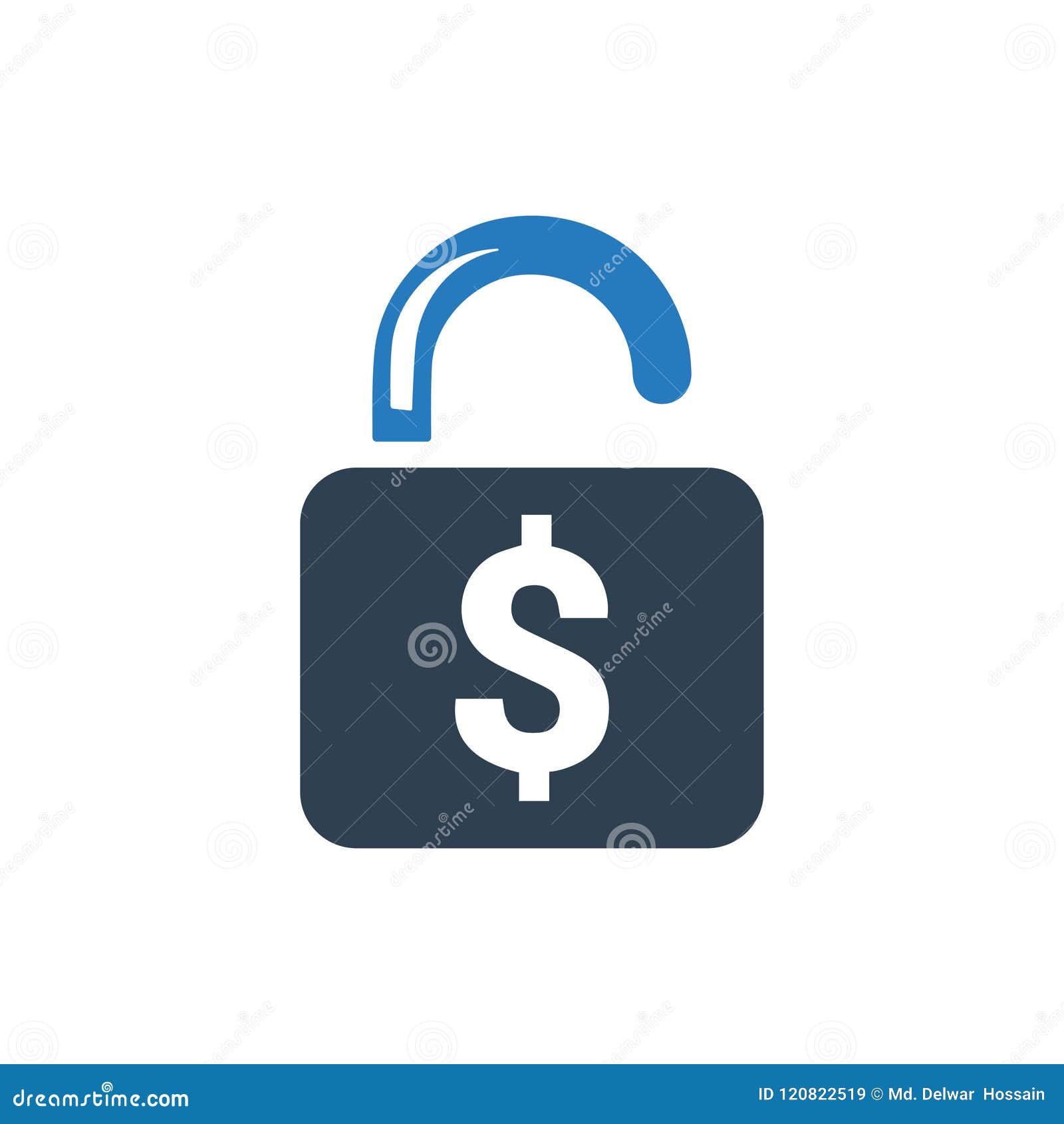 Money Security Icon stock vector. Illustration of loan - 120822519
