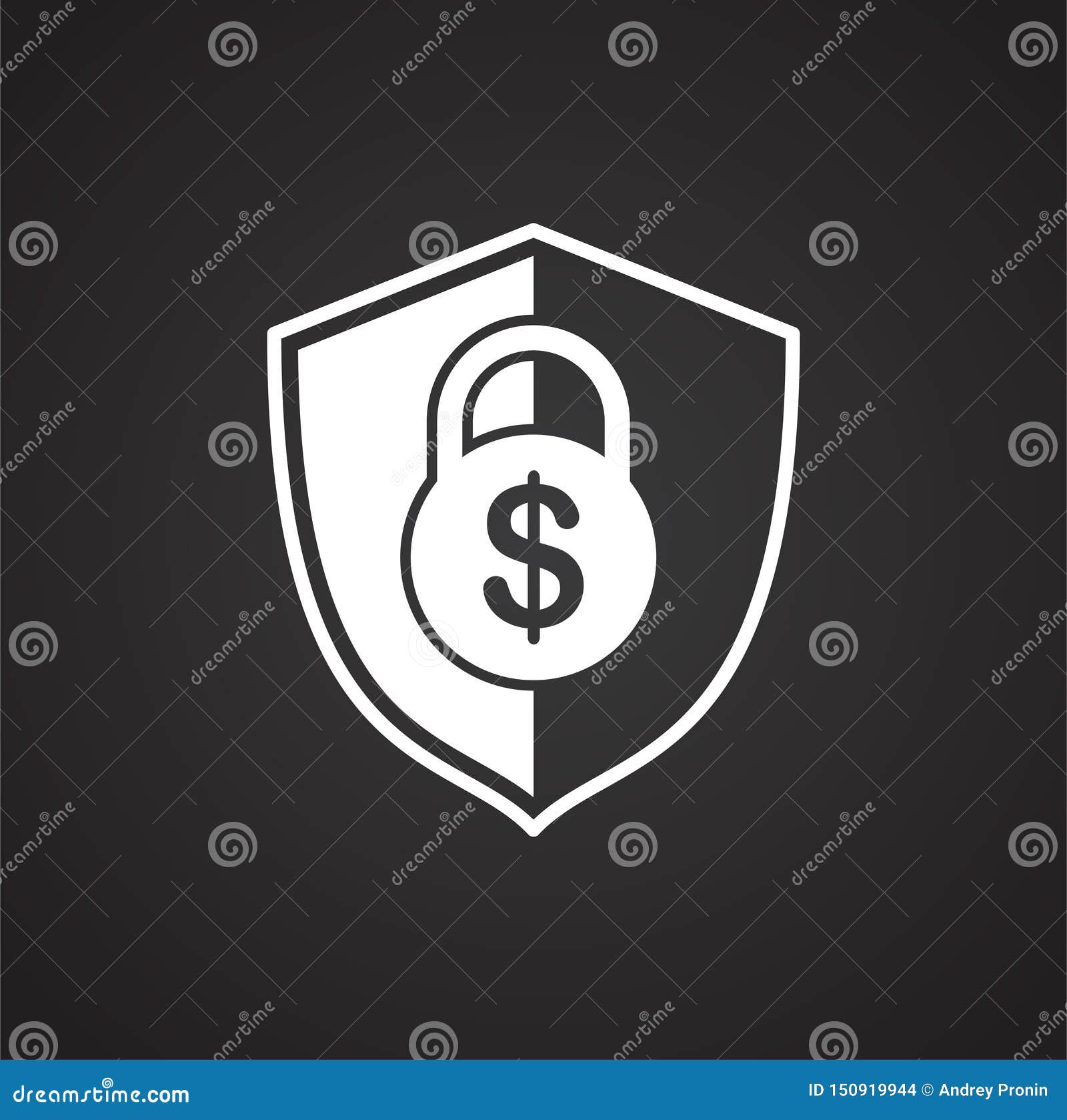 Money Security Related Icon on Background for Graphic and Web Design ...