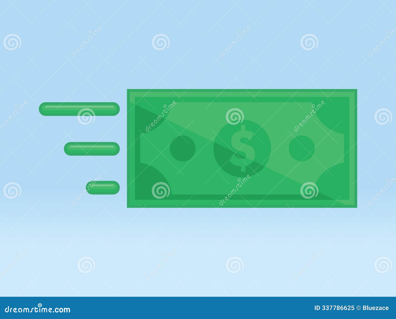 Money Sending Dollar Bill Transferring Payment Stock Vector ...