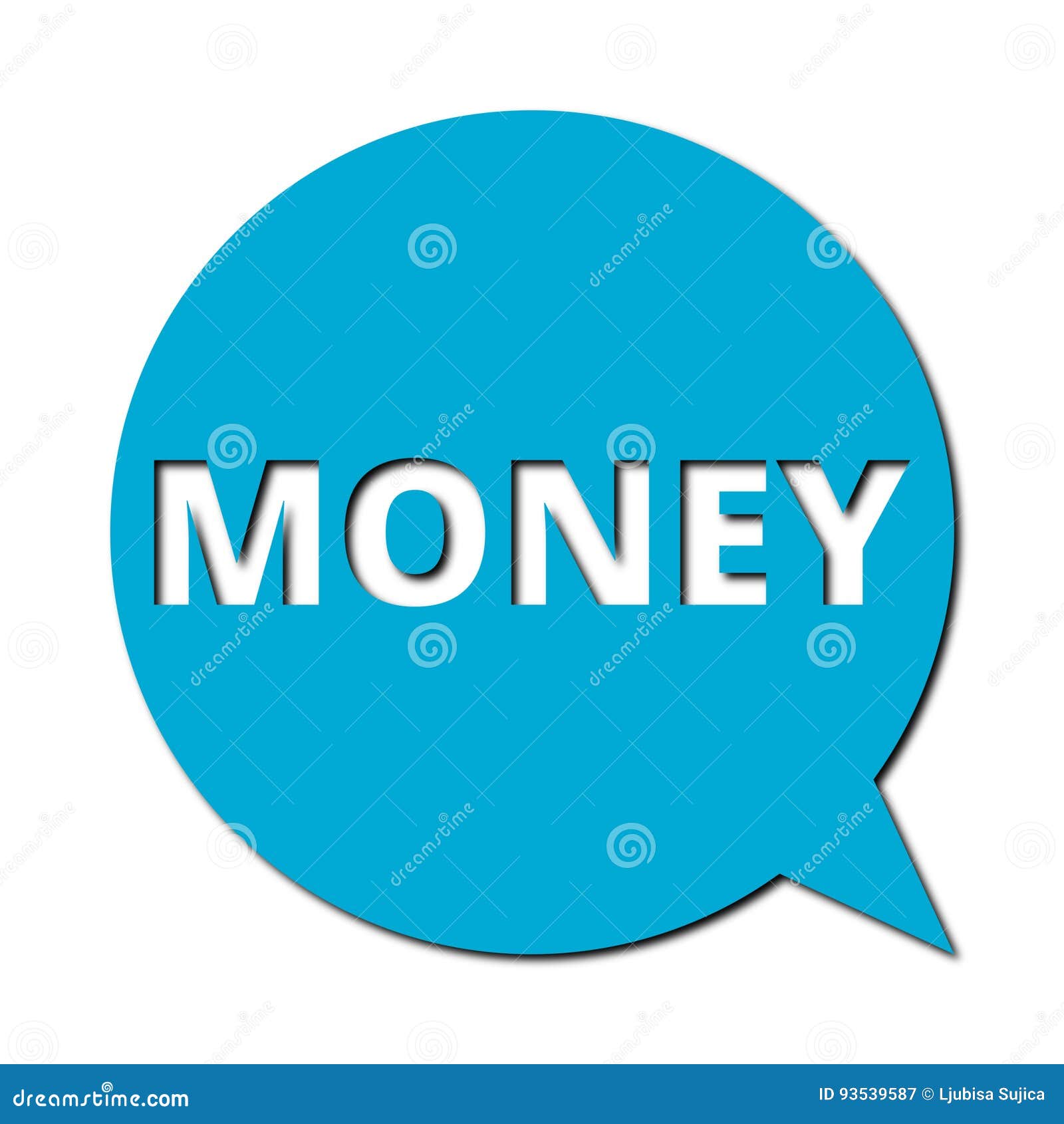 Money with Shadow, Speech Bubble Stock Vector - Illustration of money ...