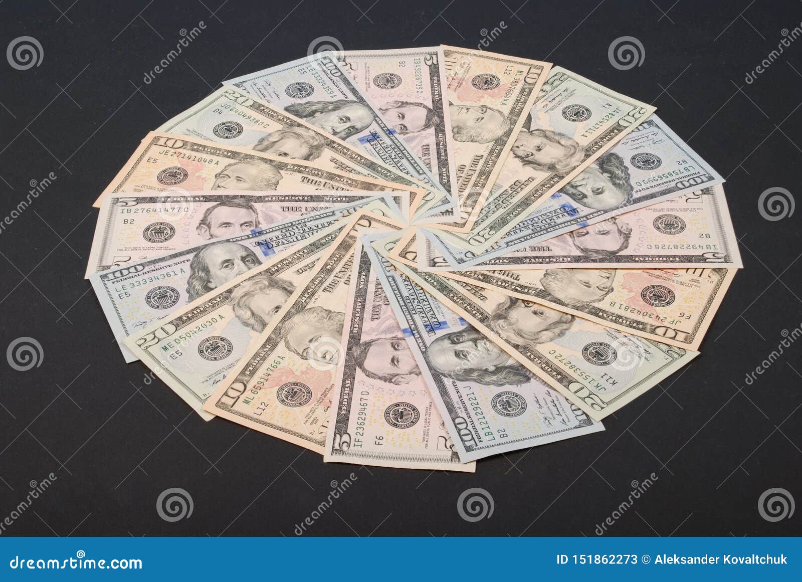 Money in the Shape of a Circle Stock Image - Image of investment ...