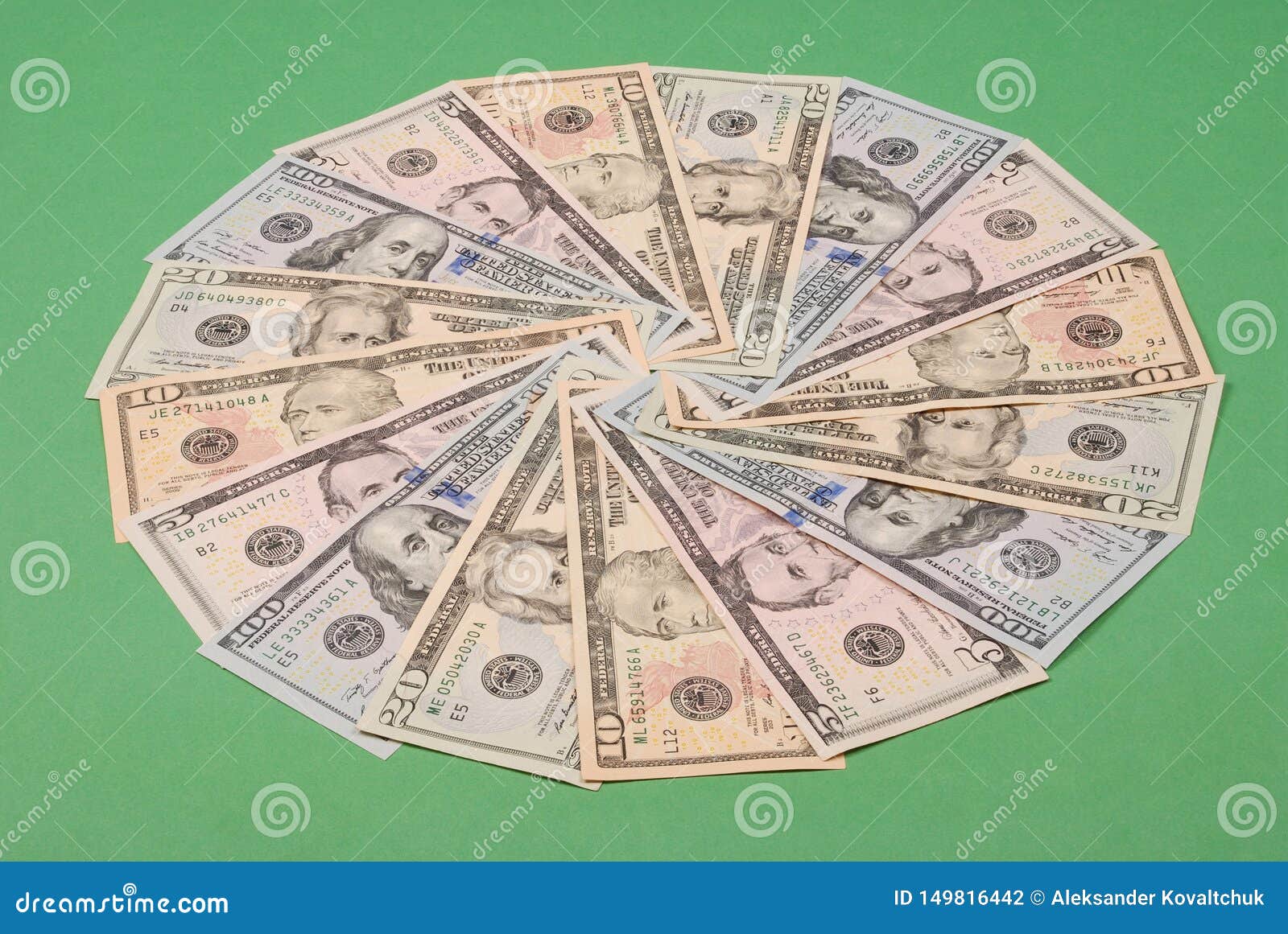 Money in the Shape of a Circle Stock Photo - Image of isolated, savings ...