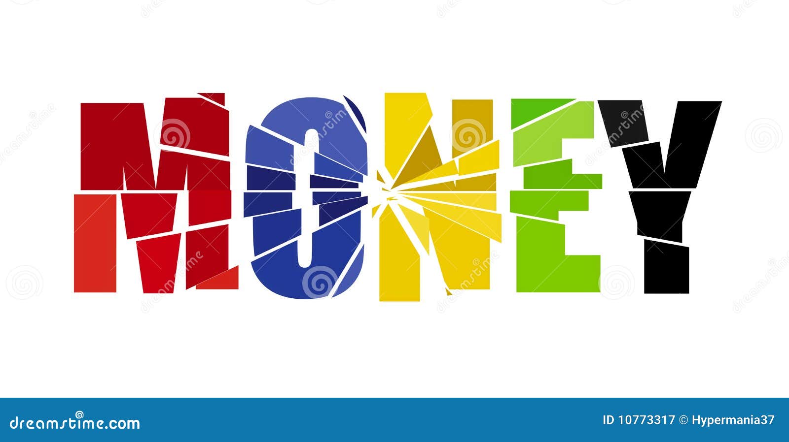 Money shattered stock illustration. Illustration of business - 10773317