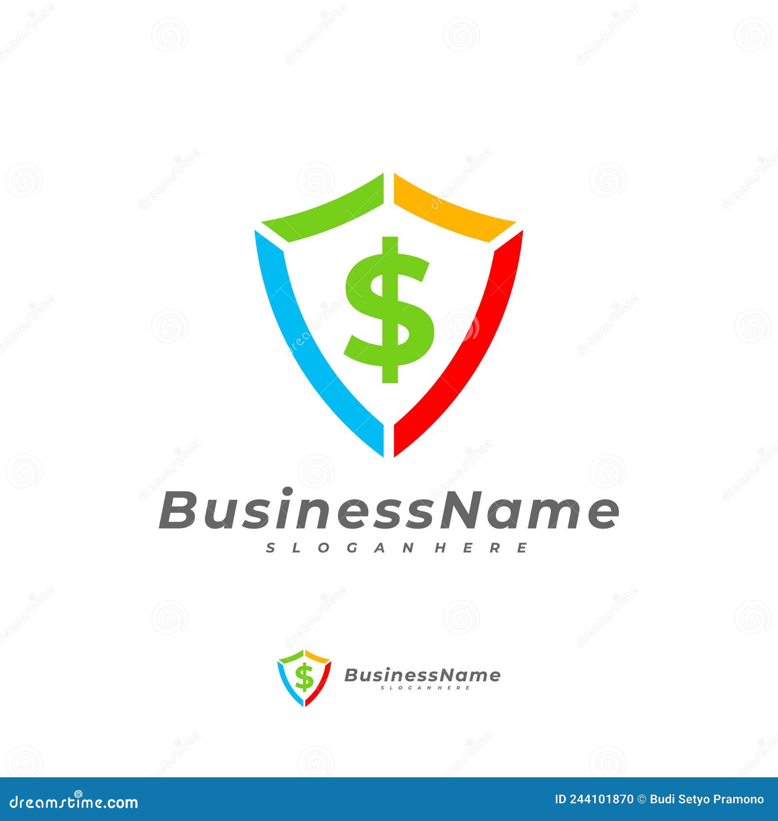 Money Shield Logo Vector Template, Creative Money Logo Design Concepts ...