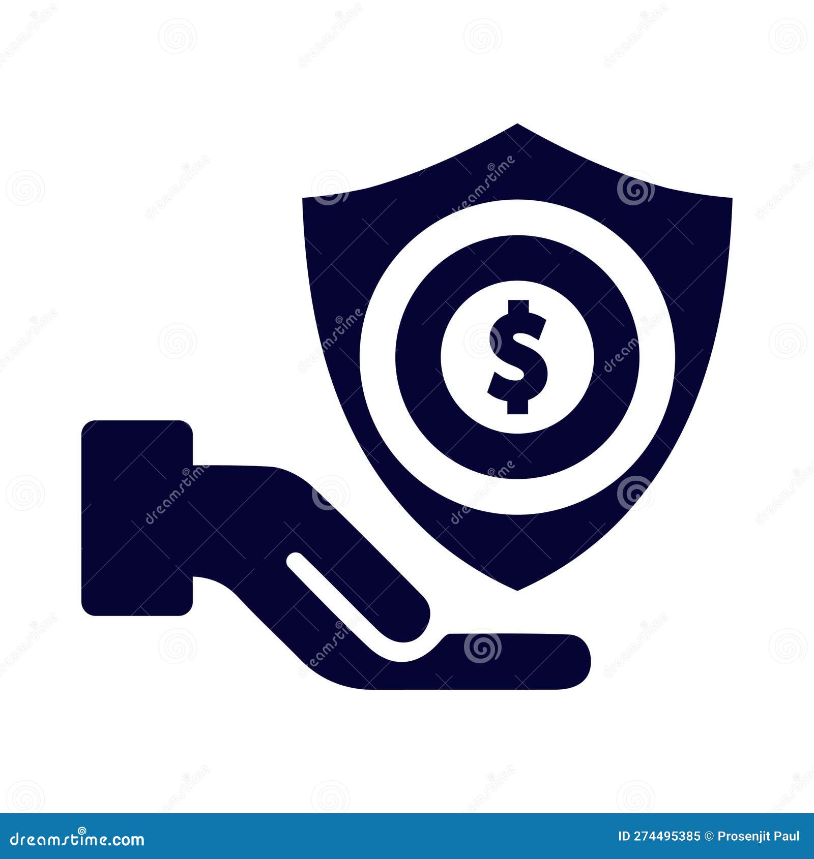 Money, Shield, Safety, Hand, Finance Safety on Hand Icon Stock Vector ...
