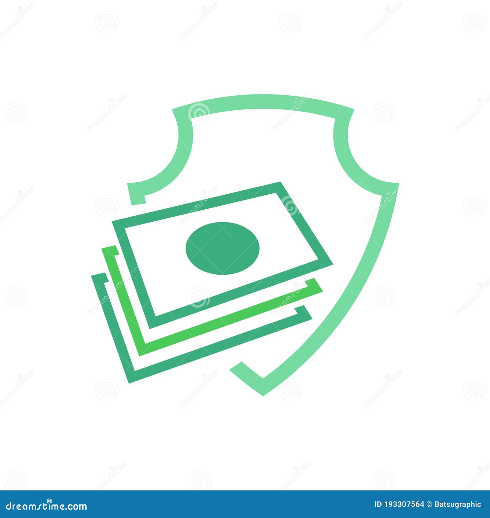 Money with Shield Vector Icon Logo Design Stock Vector - Illustration ...