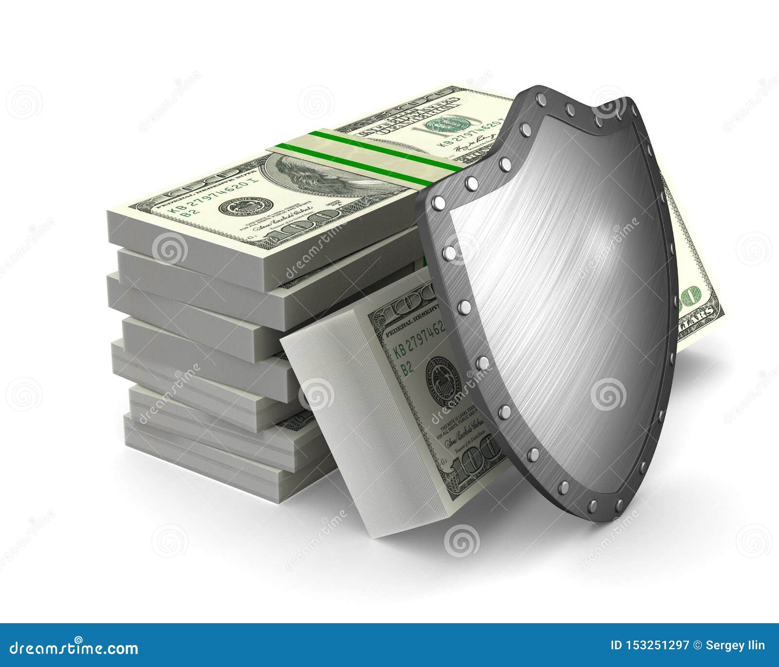 Money Bag And A Shield Icon, Icon Cartoon Vector Illustration ...
