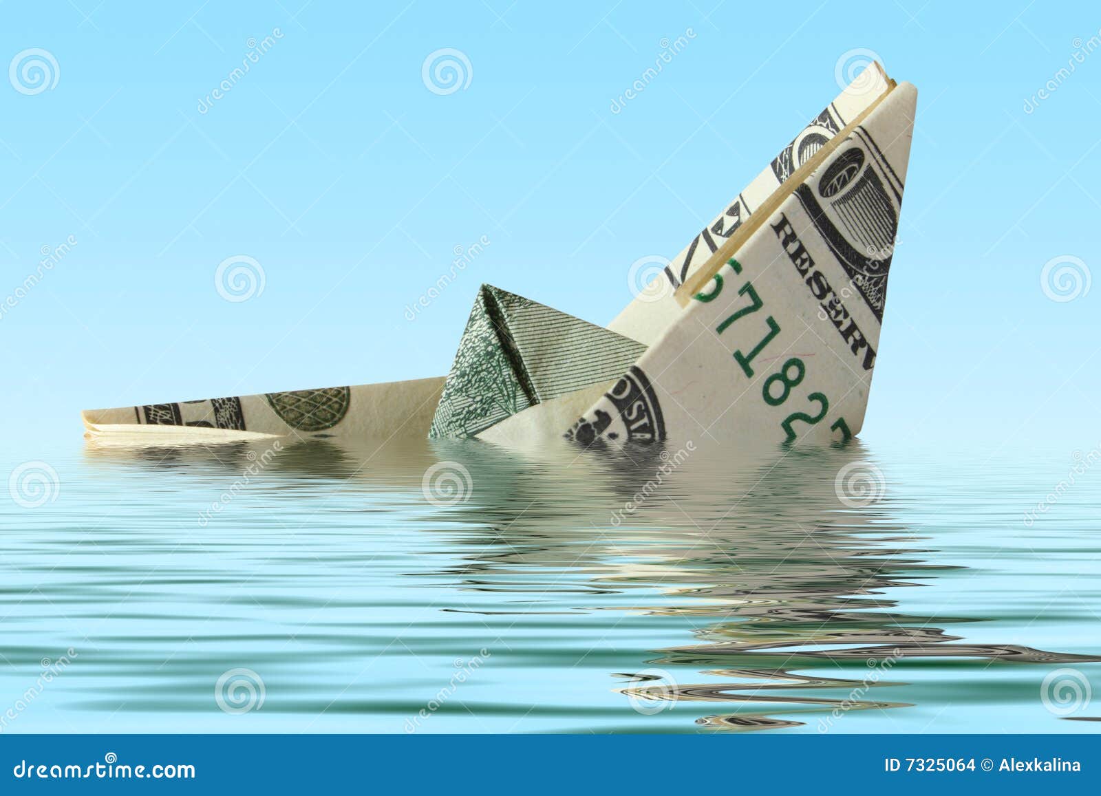 Money ship in water stock photo. Image of deprivation - 7325064