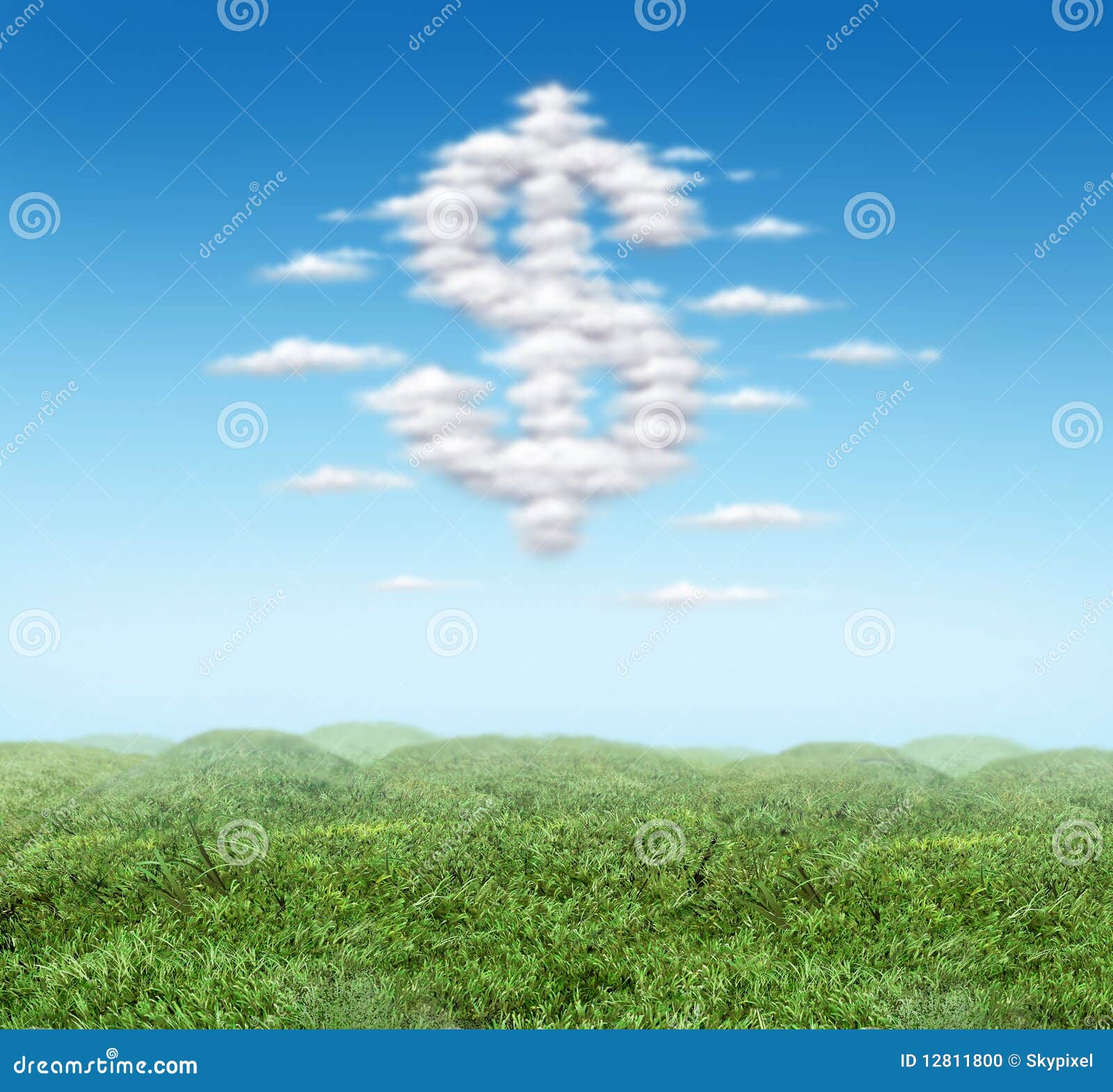 Money Sign Cloud with Blue Sky Stock Photo - Image of sign, cloud: 12811800