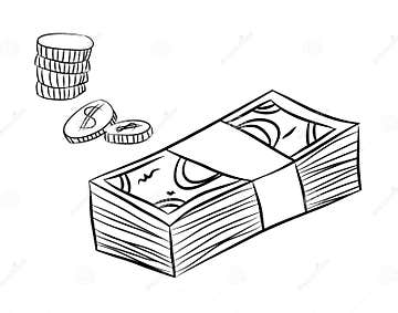 Money sketch stock vector. Illustration of money, rough - 36691910