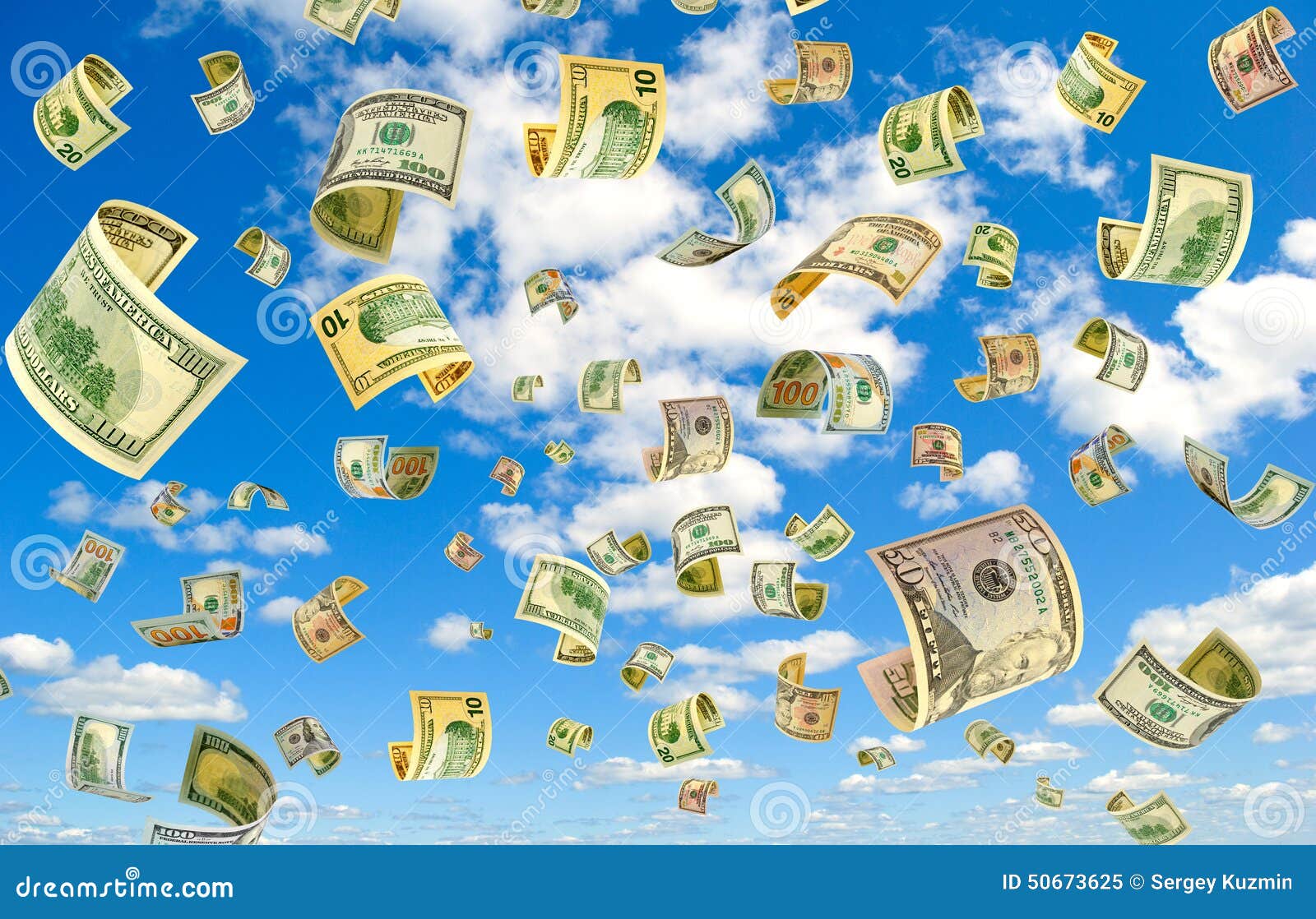 Money in the sky. stock image. Image of costs, loans - 50673625