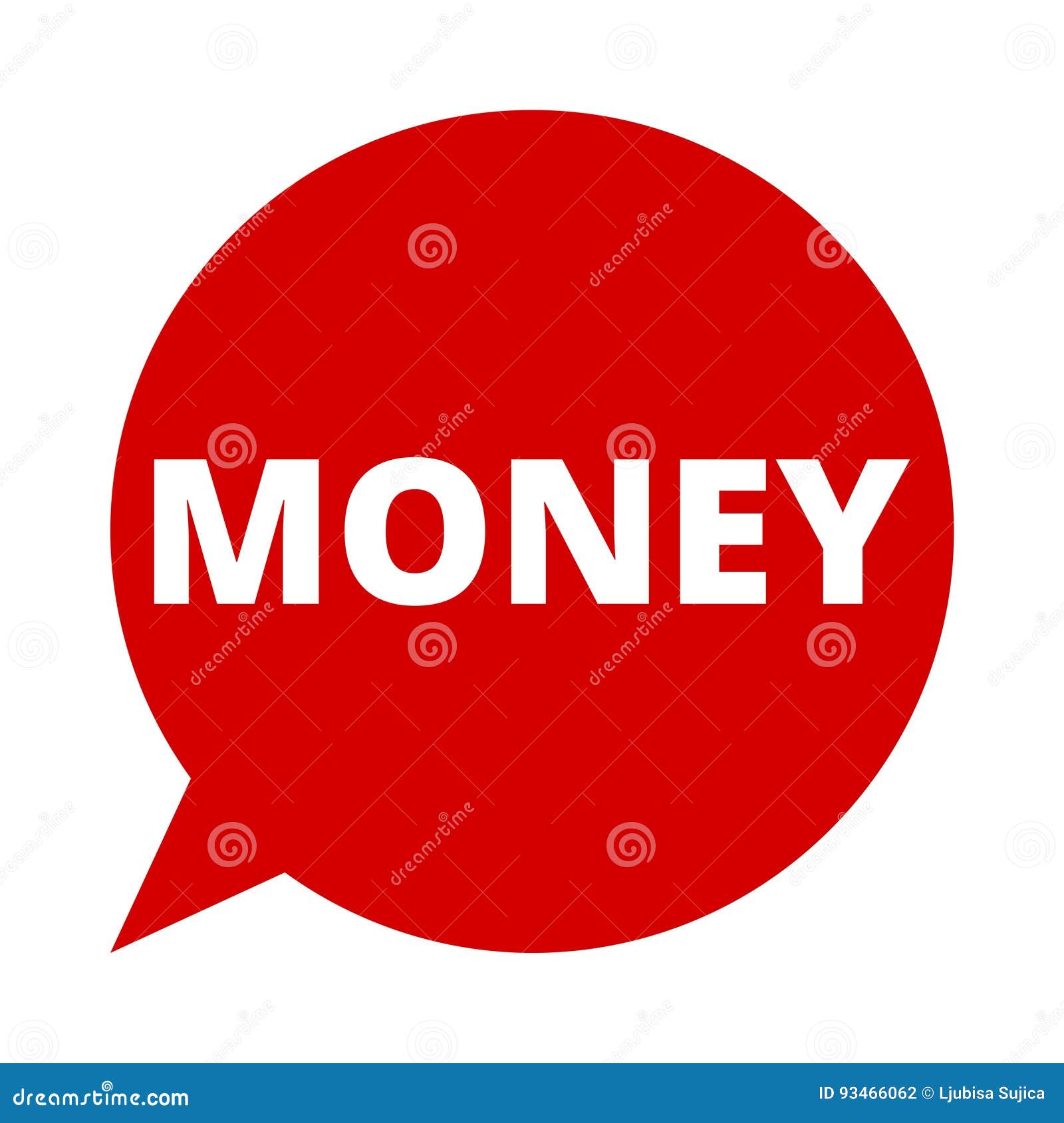 Money, Speech Bubble stock vector. Illustration of money - 93466062
