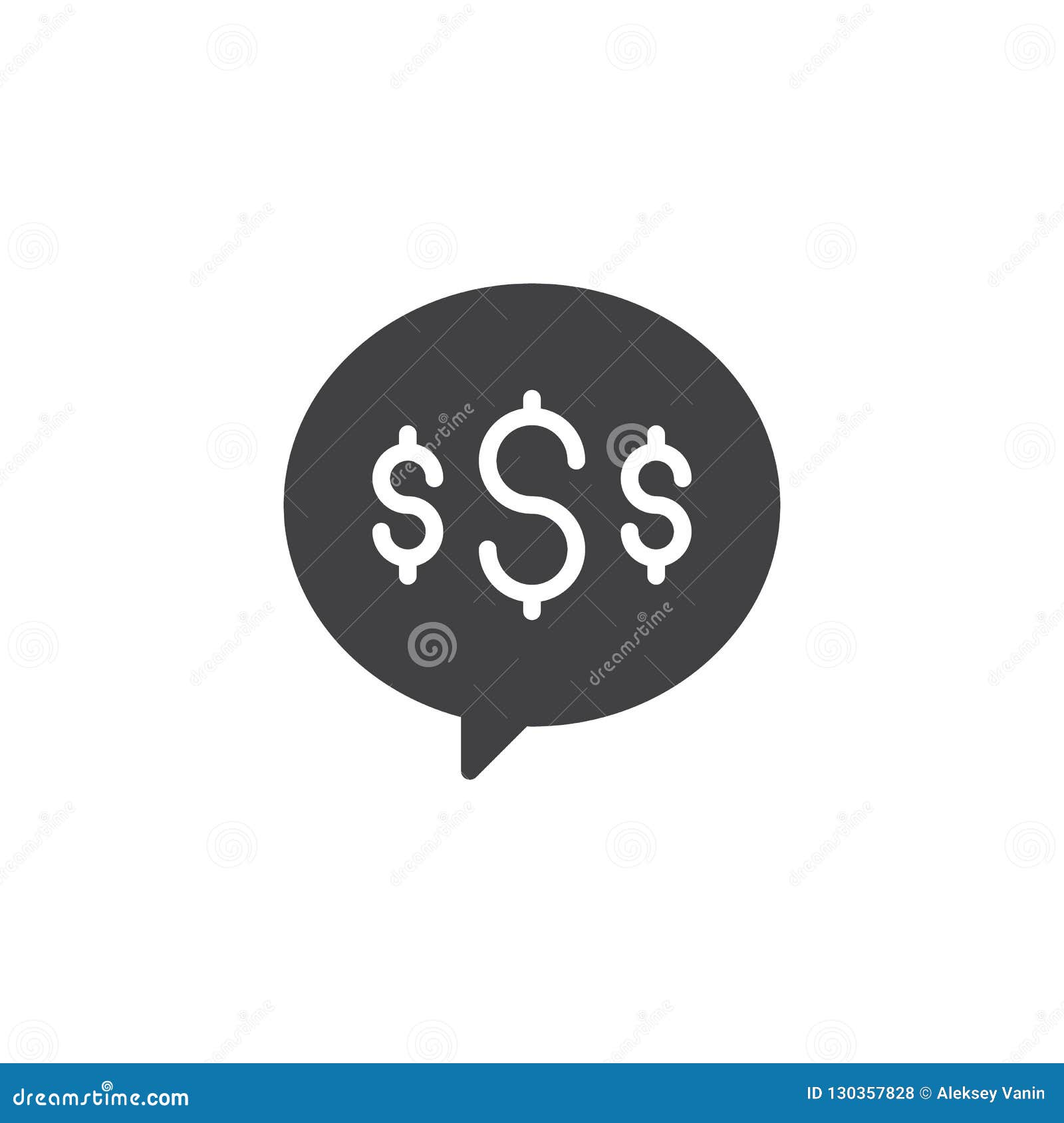 Money Speech Bubble Vector Icon Stock Vector - Illustration of sign ...