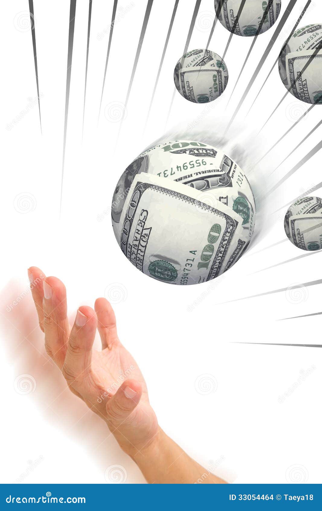 Money sphere in hand stock photo. Image of finger, develop - 33054464