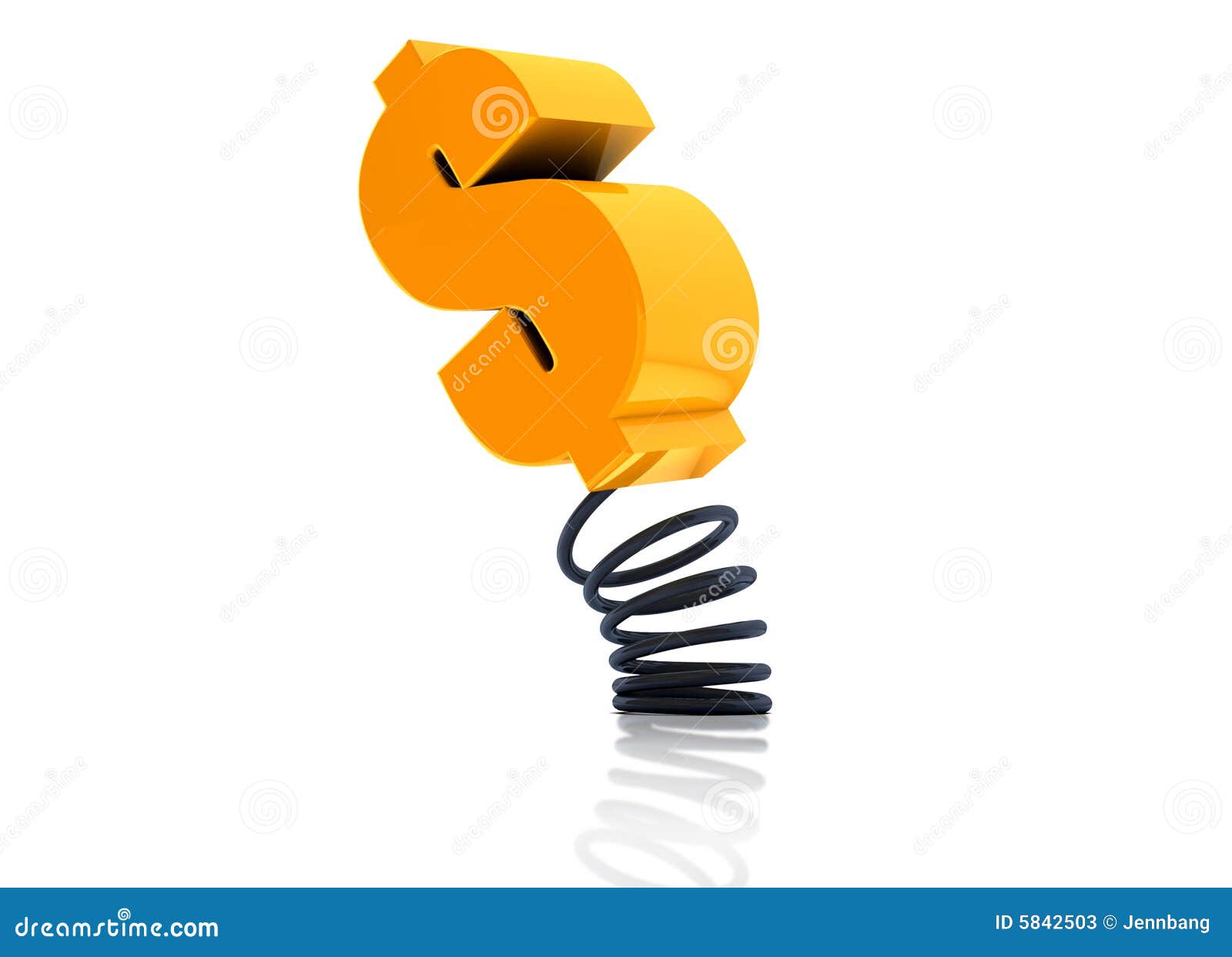 Money spring coil stock illustration. Illustration of abstract - 5842503