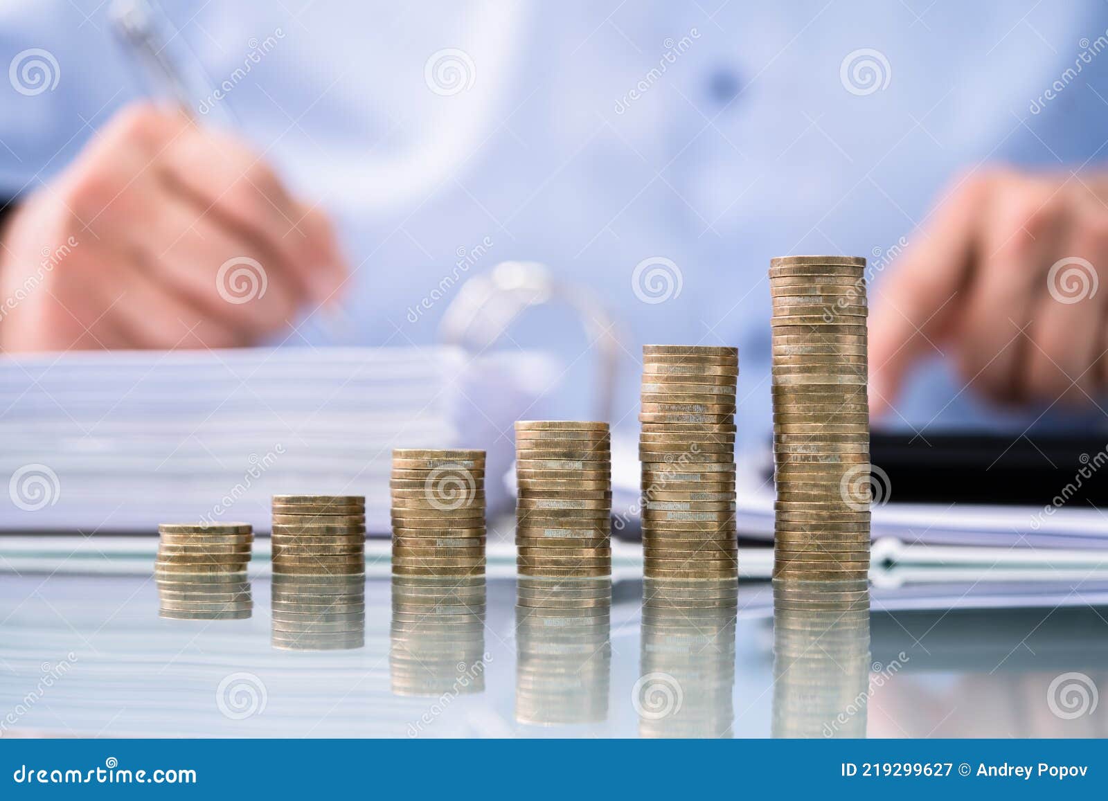 Money Stack and Business Invoice. Bill Paperwork Stock Image - Image of ...