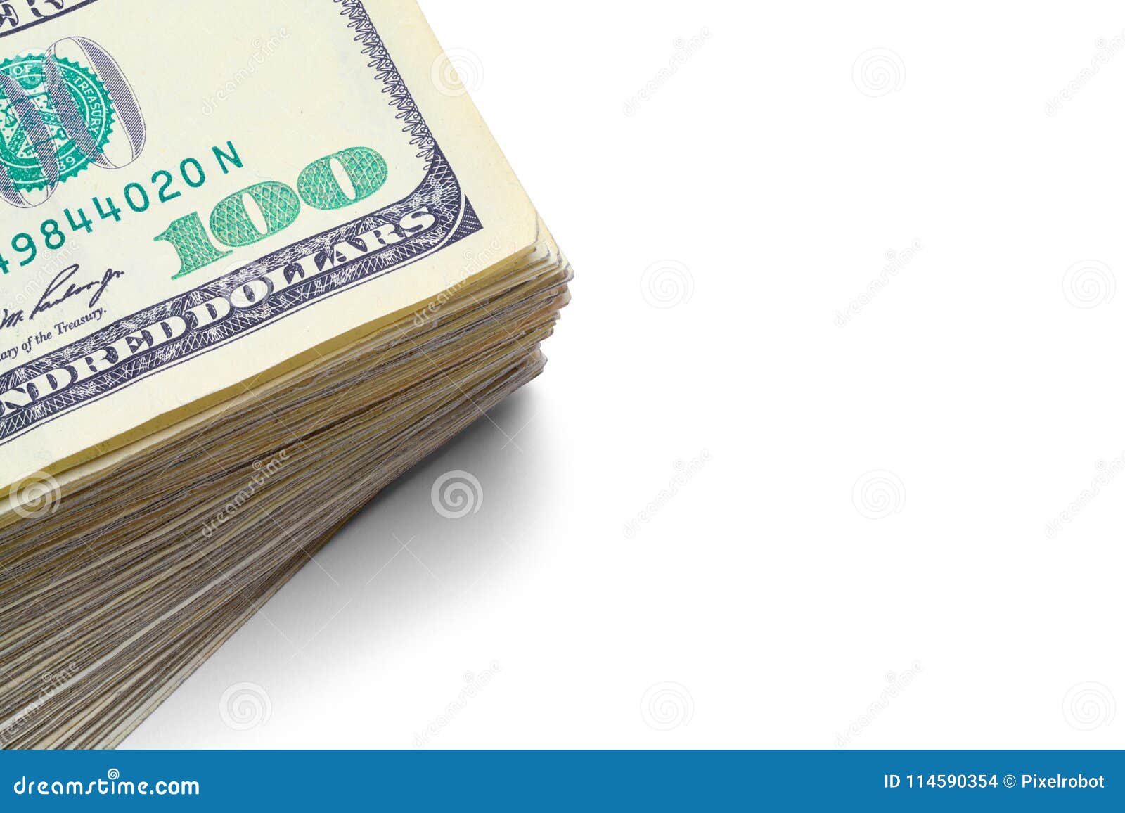 Money Stack Close Up stock photo. Image of wealth, prosperity - 114590354