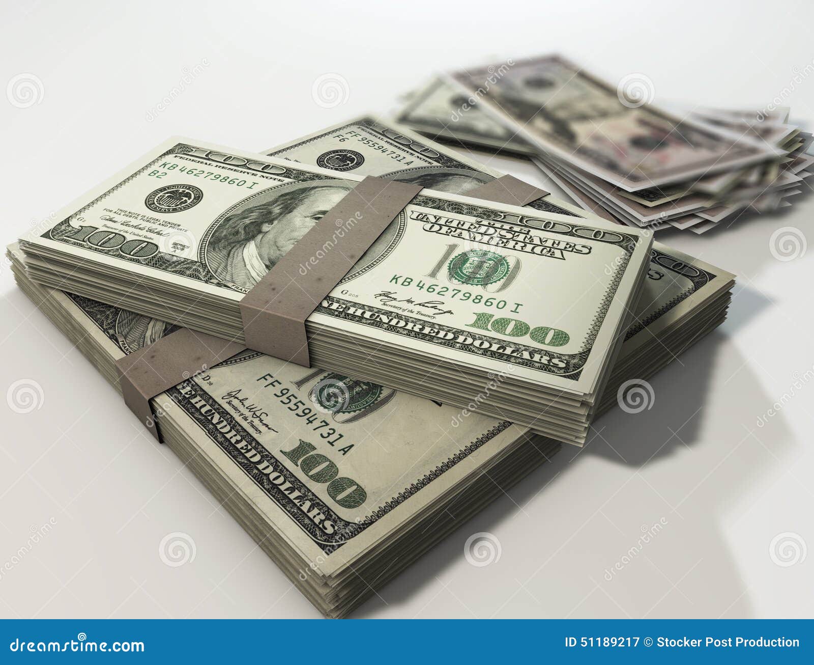 Money stack of dollars stock image. Image of banking - 51189217