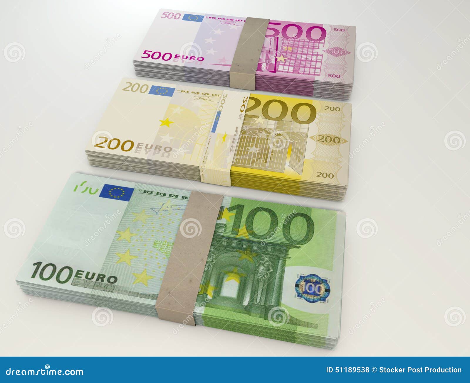 Money stack of Euro stock photo. Image of dollars, banking - 51189538