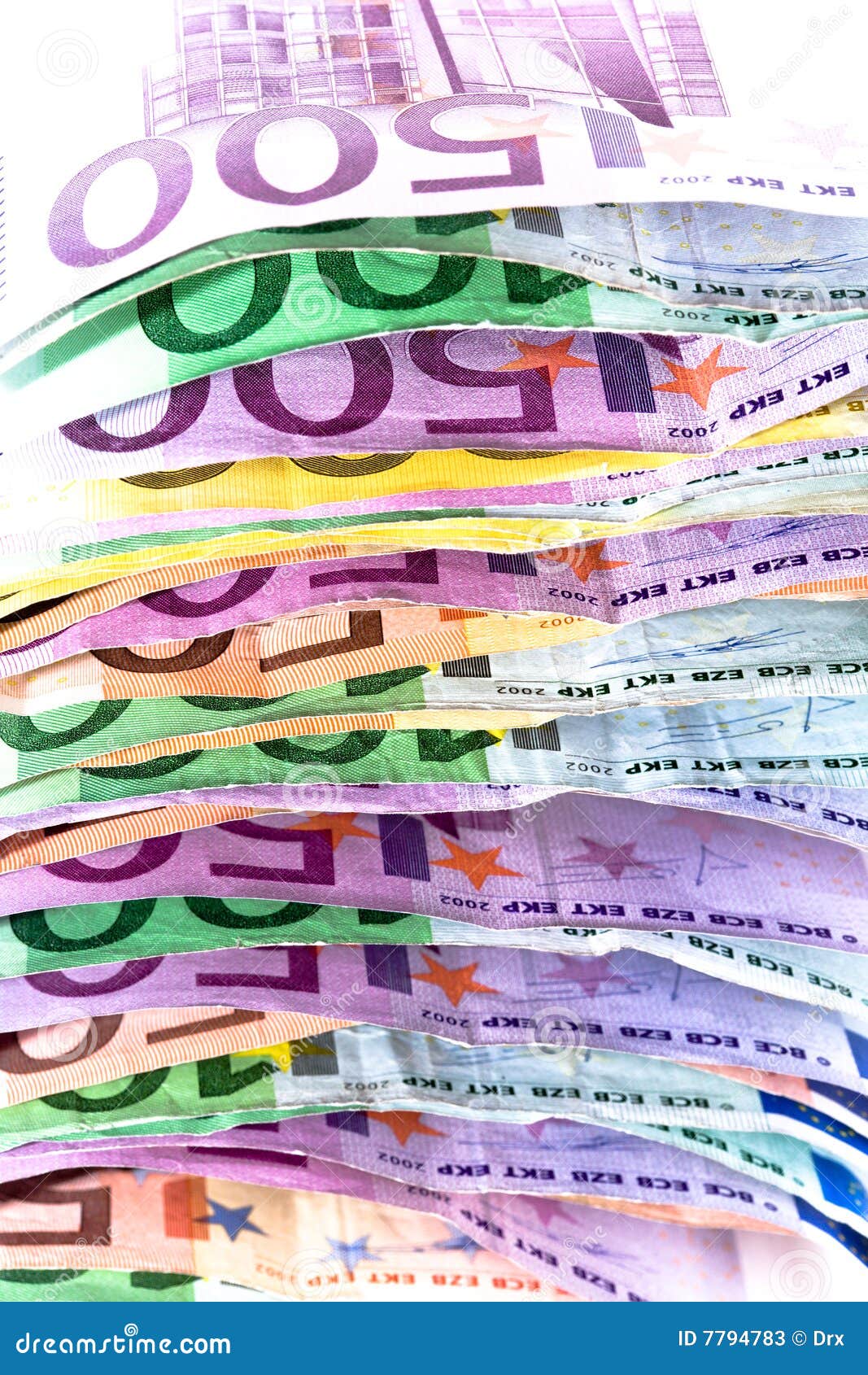 Money stack - euros stock image. Image of finance, design - 7794783