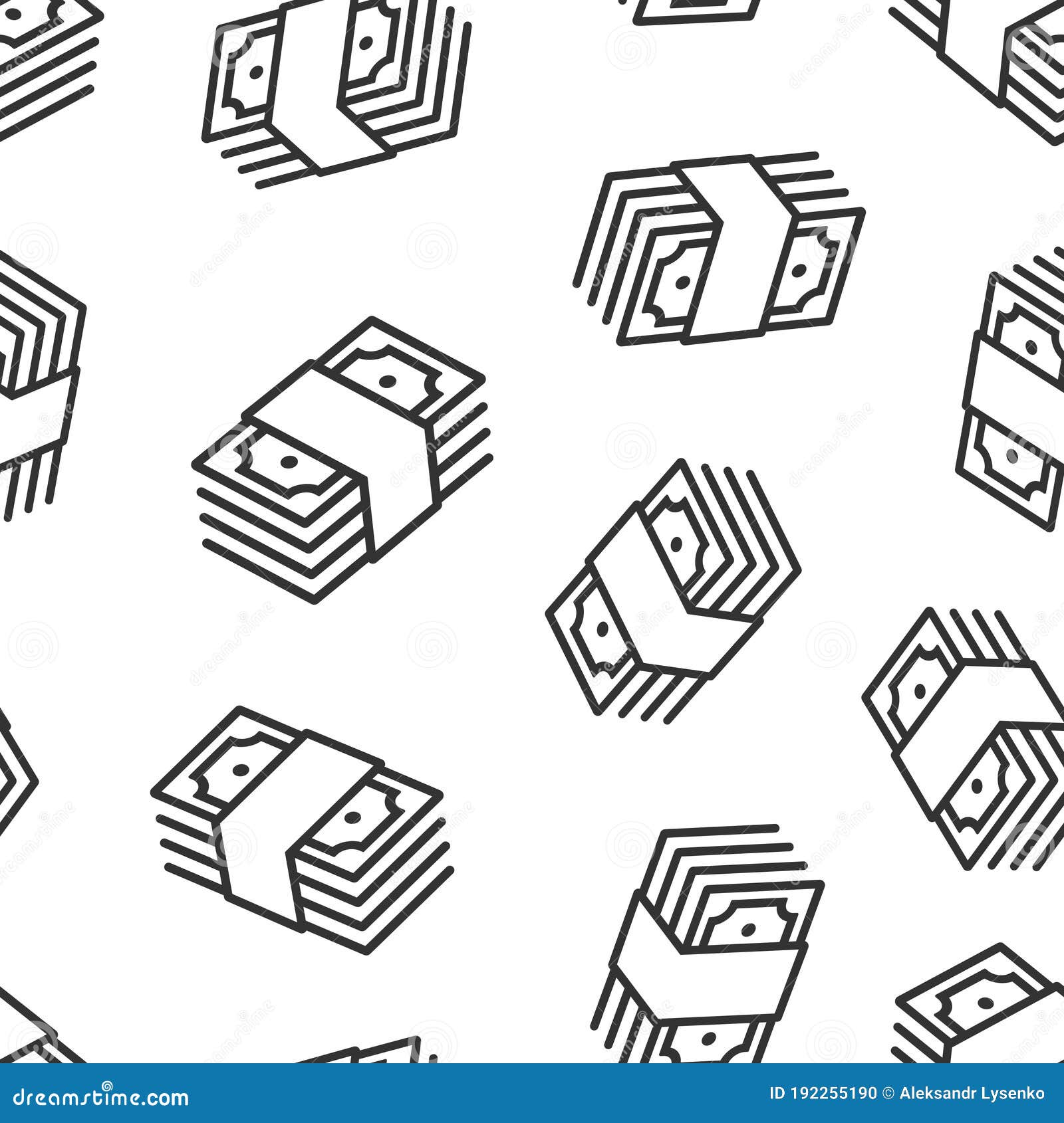 Money Stack Icon in Flat Style. Exchange Cash Vector Illustration on ...